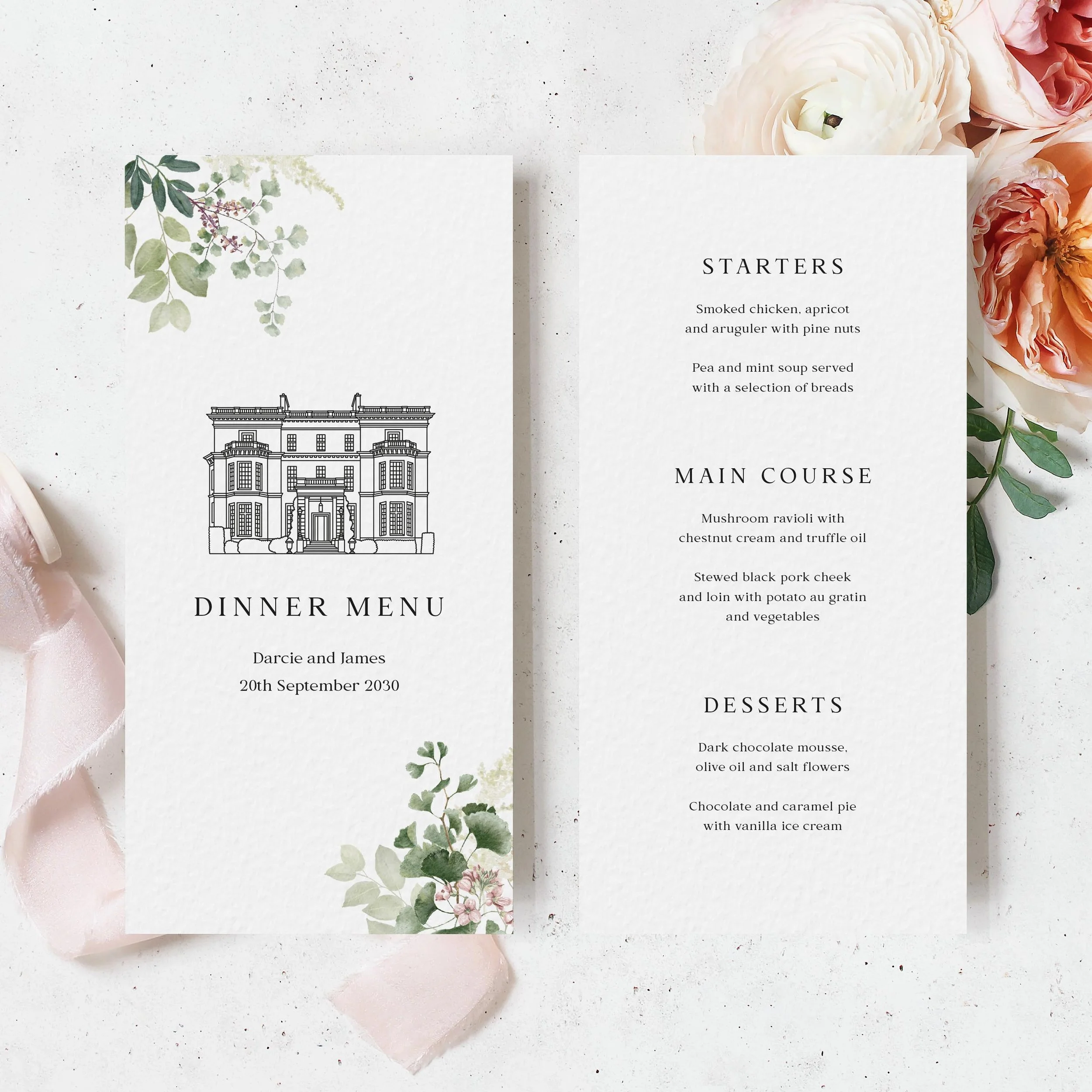 Wedding Menus | Wonder Wedding Stationery UK