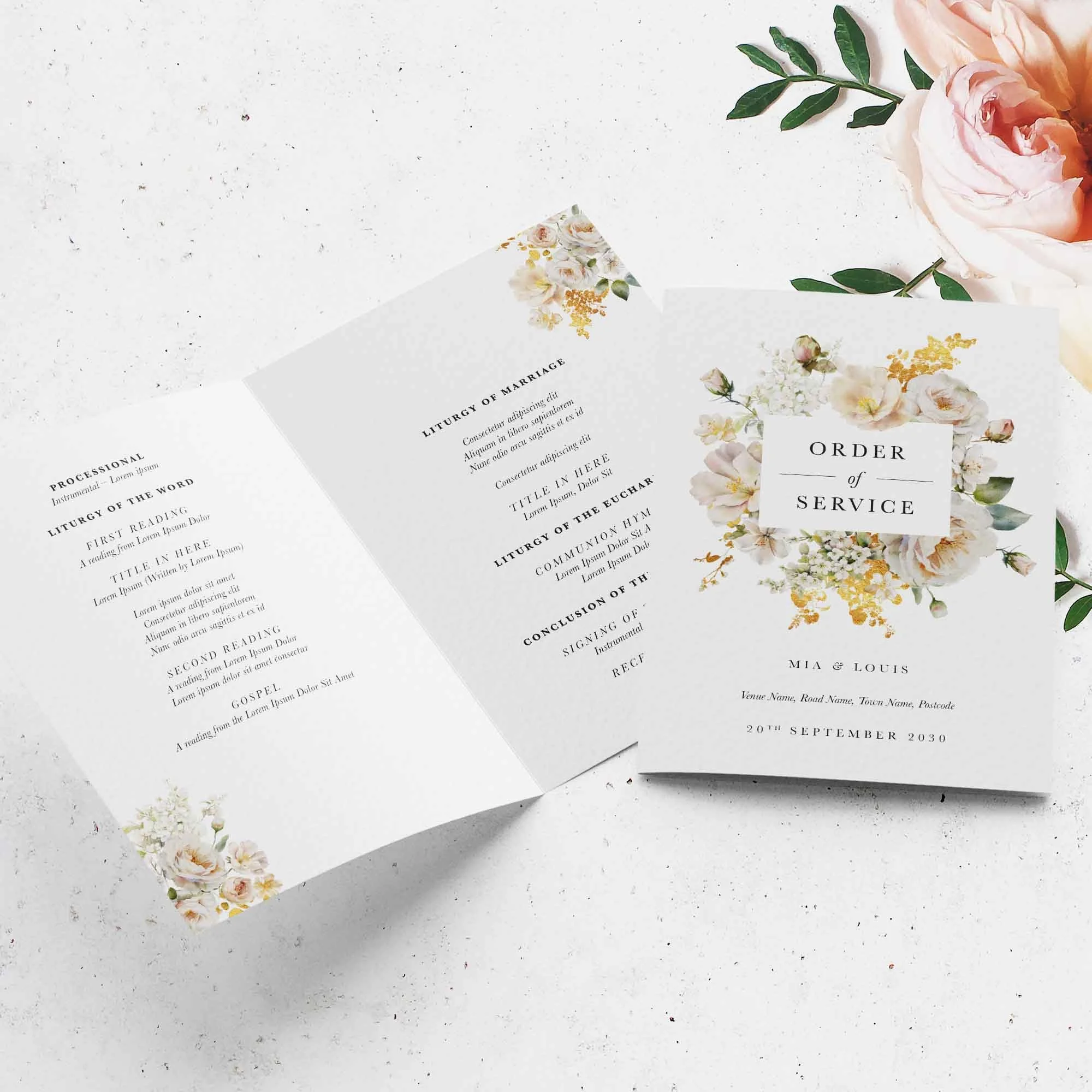 Wedding Order Of Service