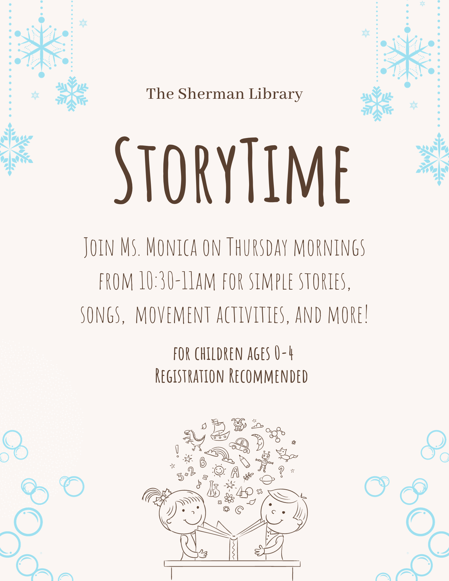 Spring Storytime — The Sherman Library