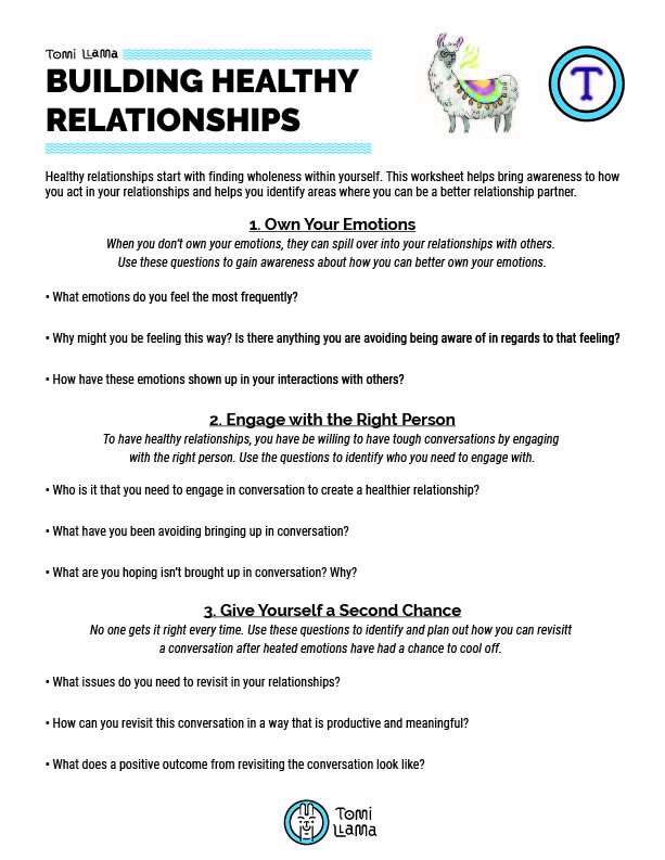 6 Steps to Build Healthy Relationships (+ Worksheet) – Tomi Llama