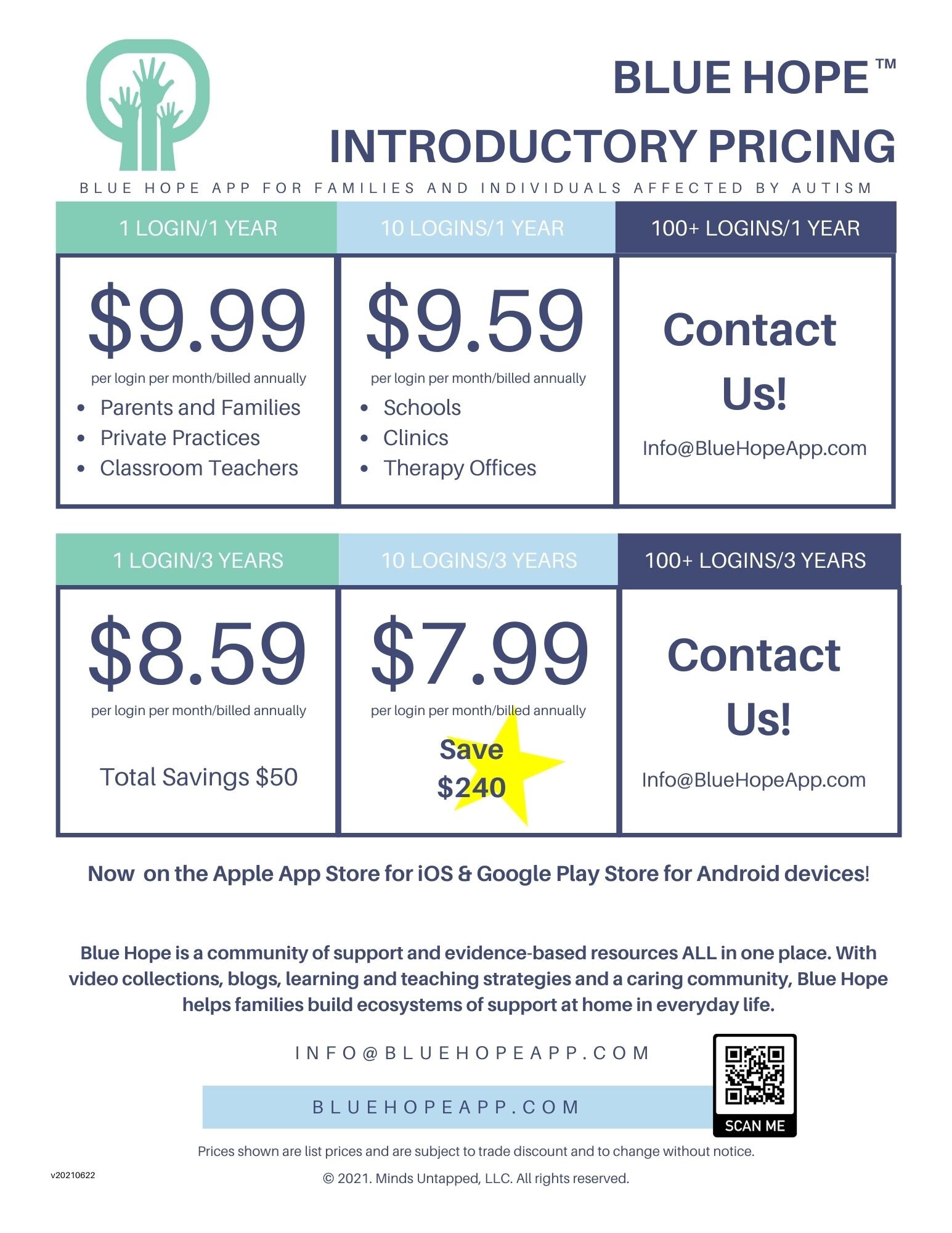 Pricing — Blue Hope