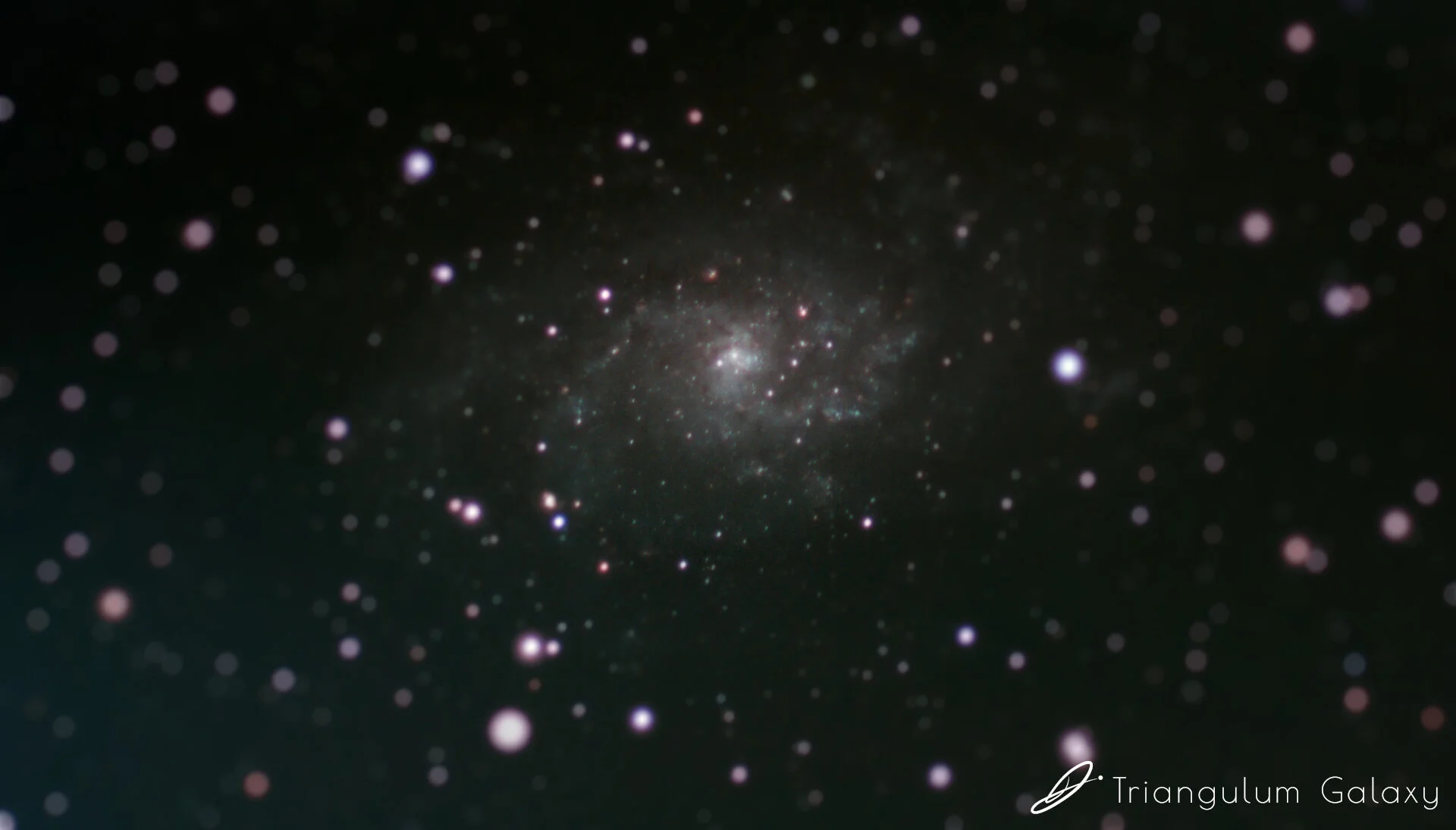 Triangulum Galaxy Through Telescope