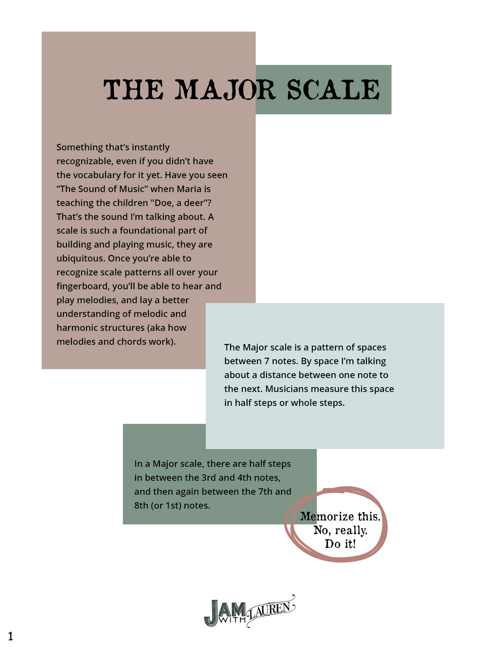 Major Scale Download — Jam With Lauren