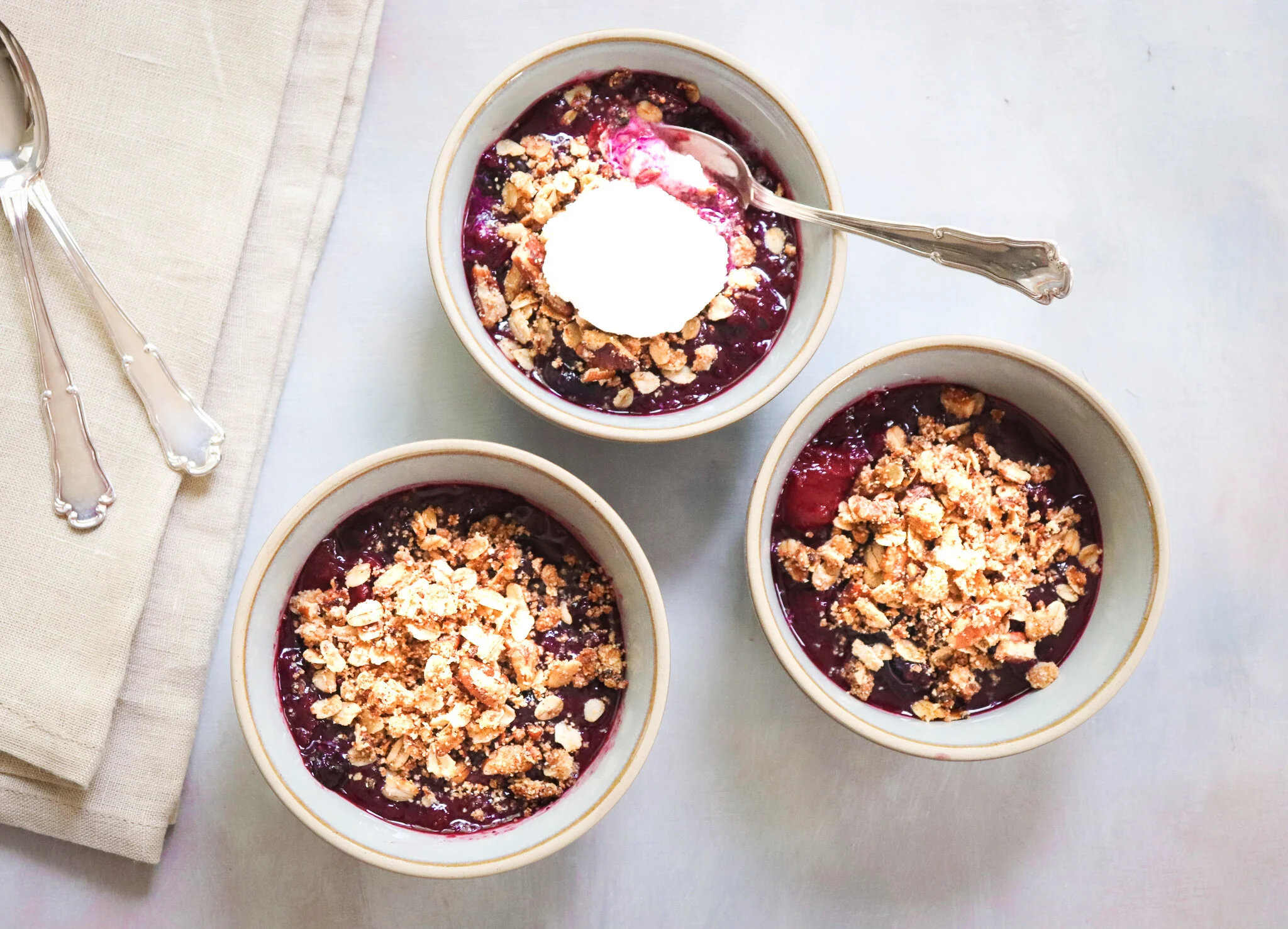 Instant Pot Blueberry and Plum Crisp — Freshdayliving