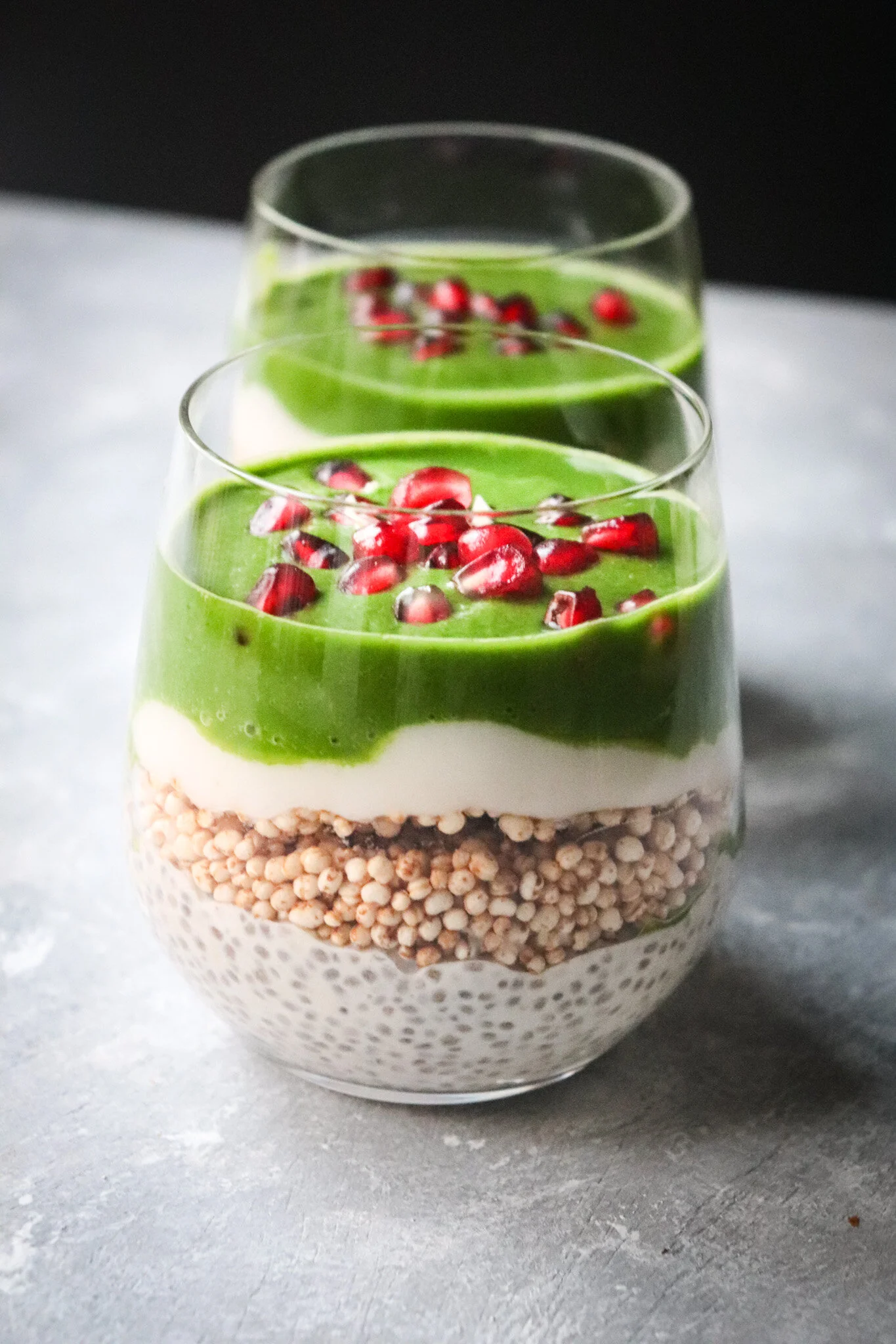 Spiced Chia Pudding with Spinach-Pear Mousse — Freshdayliving