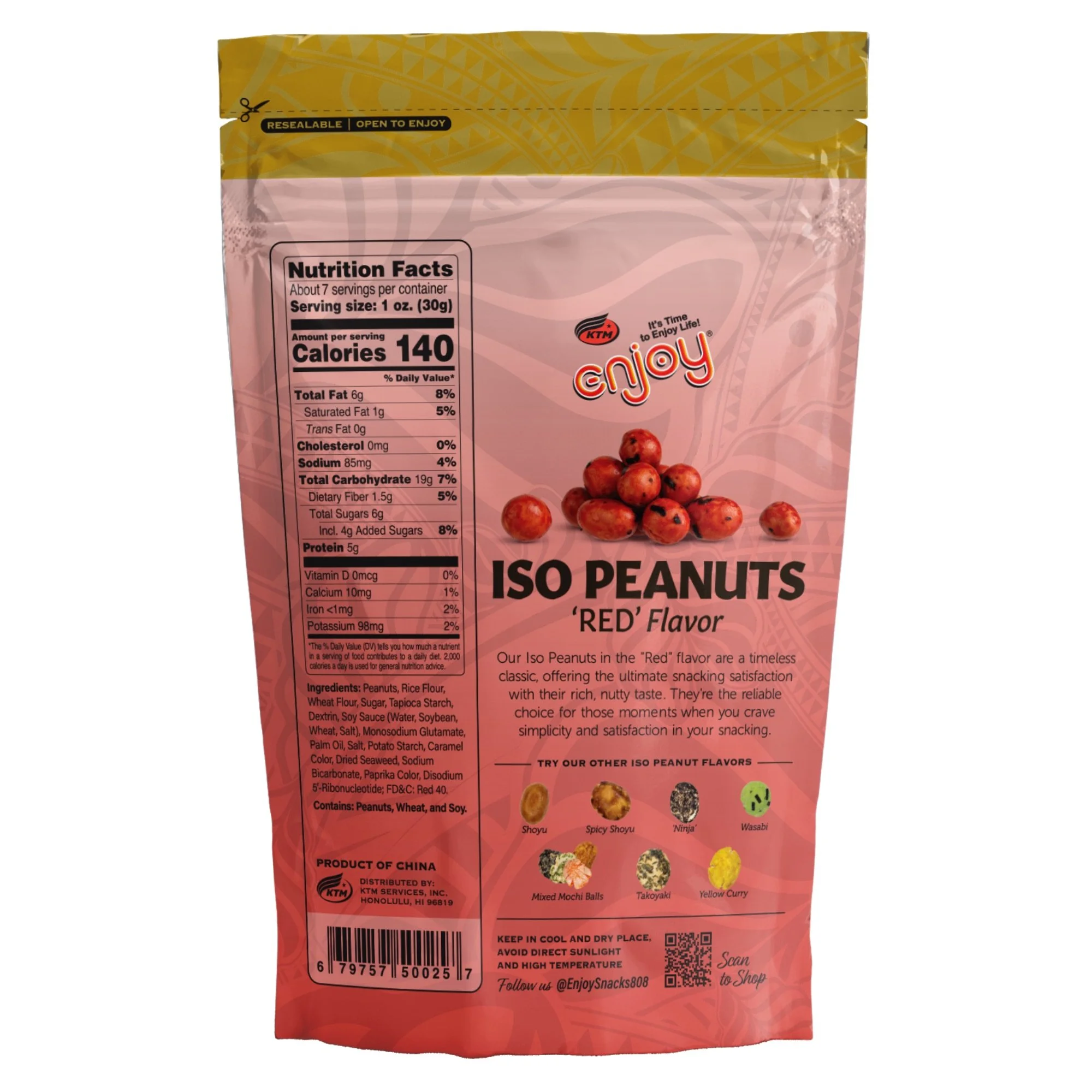 Iso Peanuts - Ninja (Nori) (6oz) | Enjoy Snacks