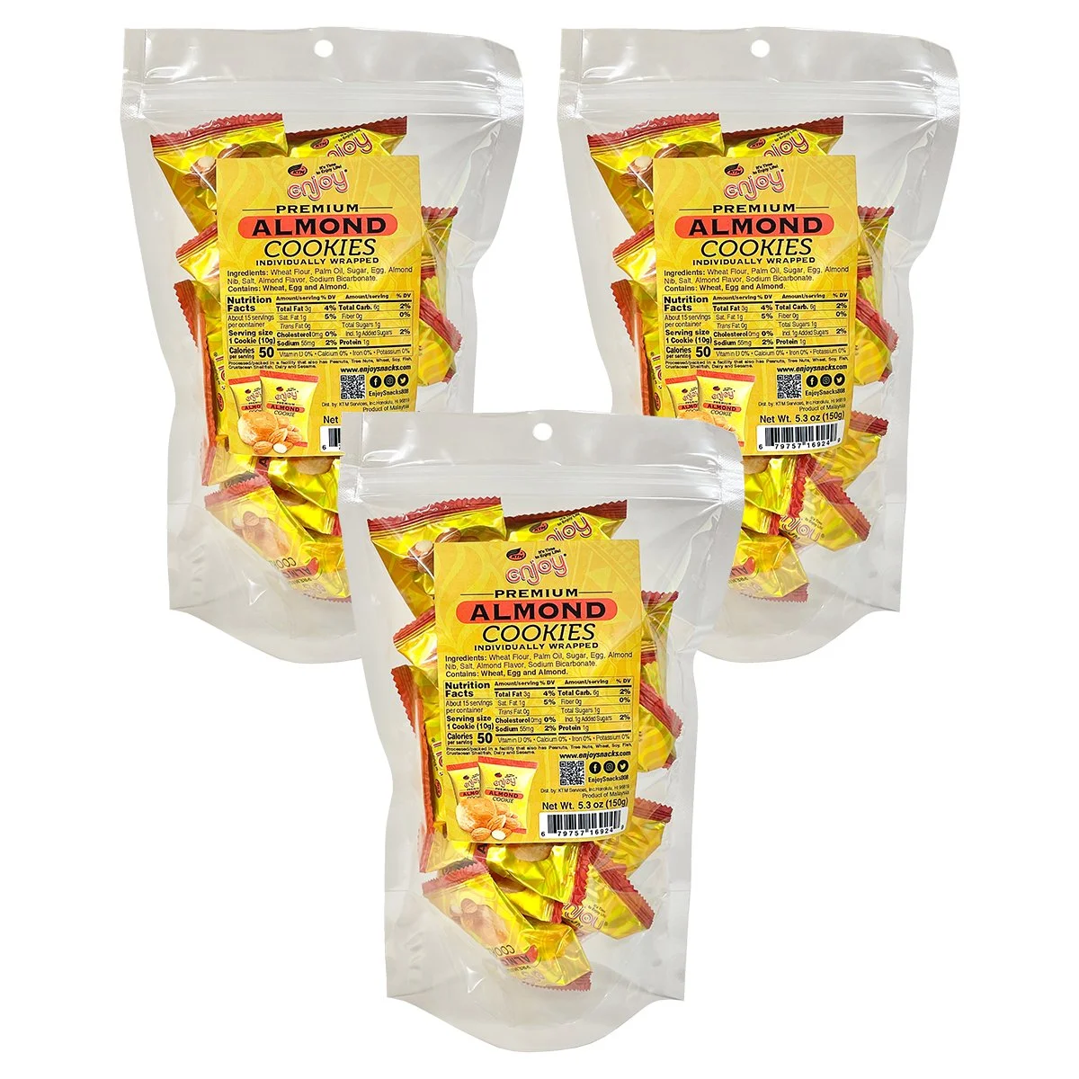 Premium Almond Cookies (5.3 oz) | Enjoy Snacks