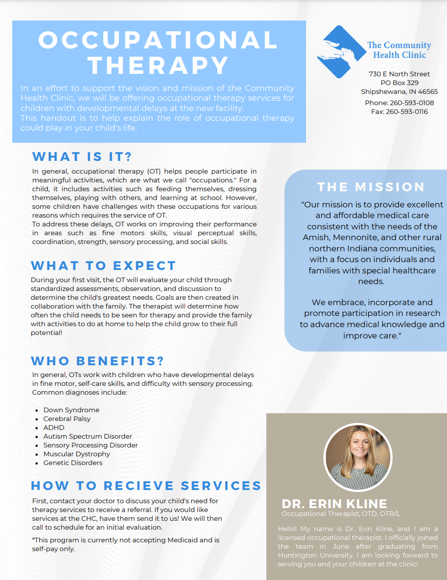 What is Occupational Therapy? — Community Health Clinic