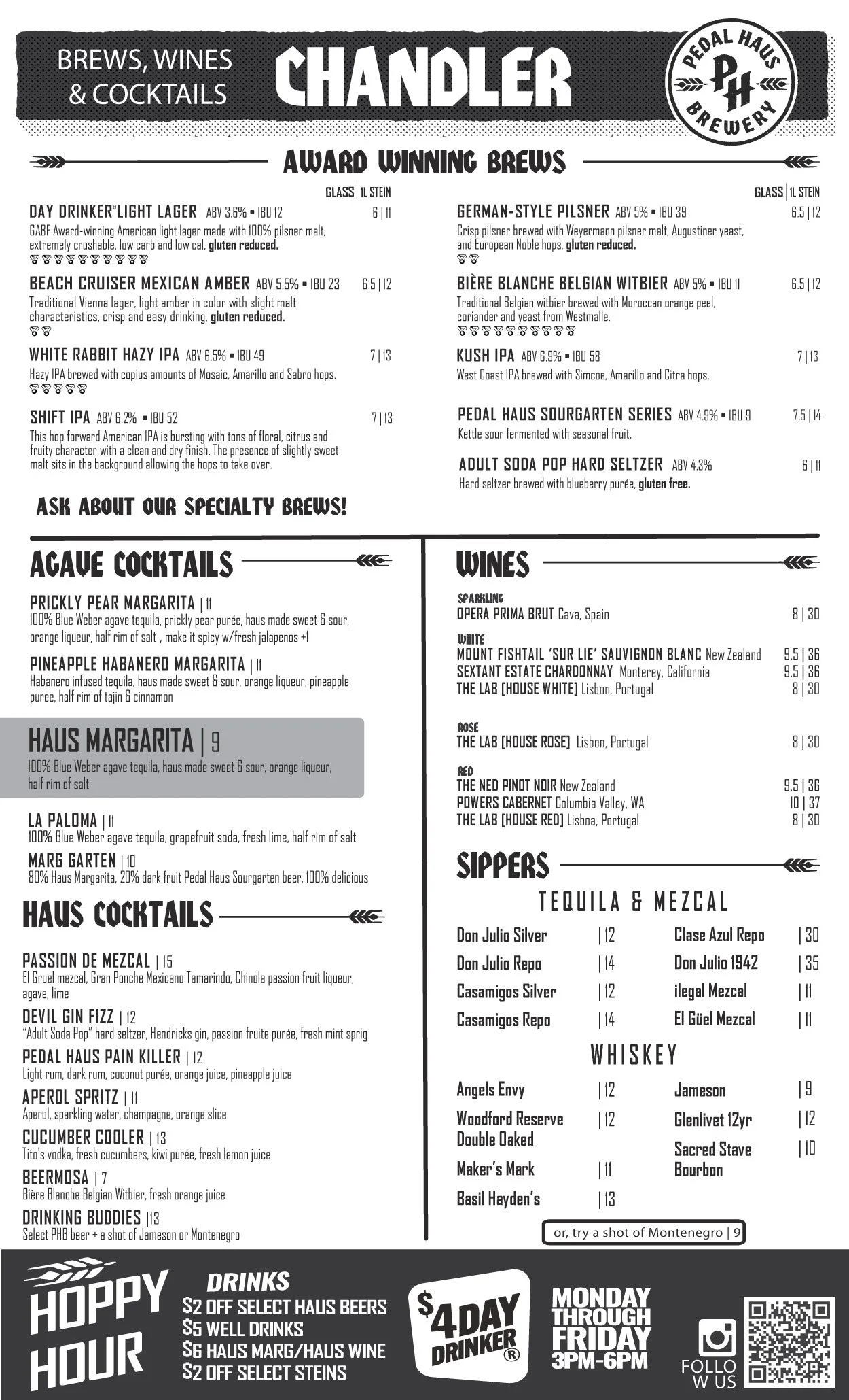Best Snacks & Drinks Menu in Chandler — Pedal Haus Brewery