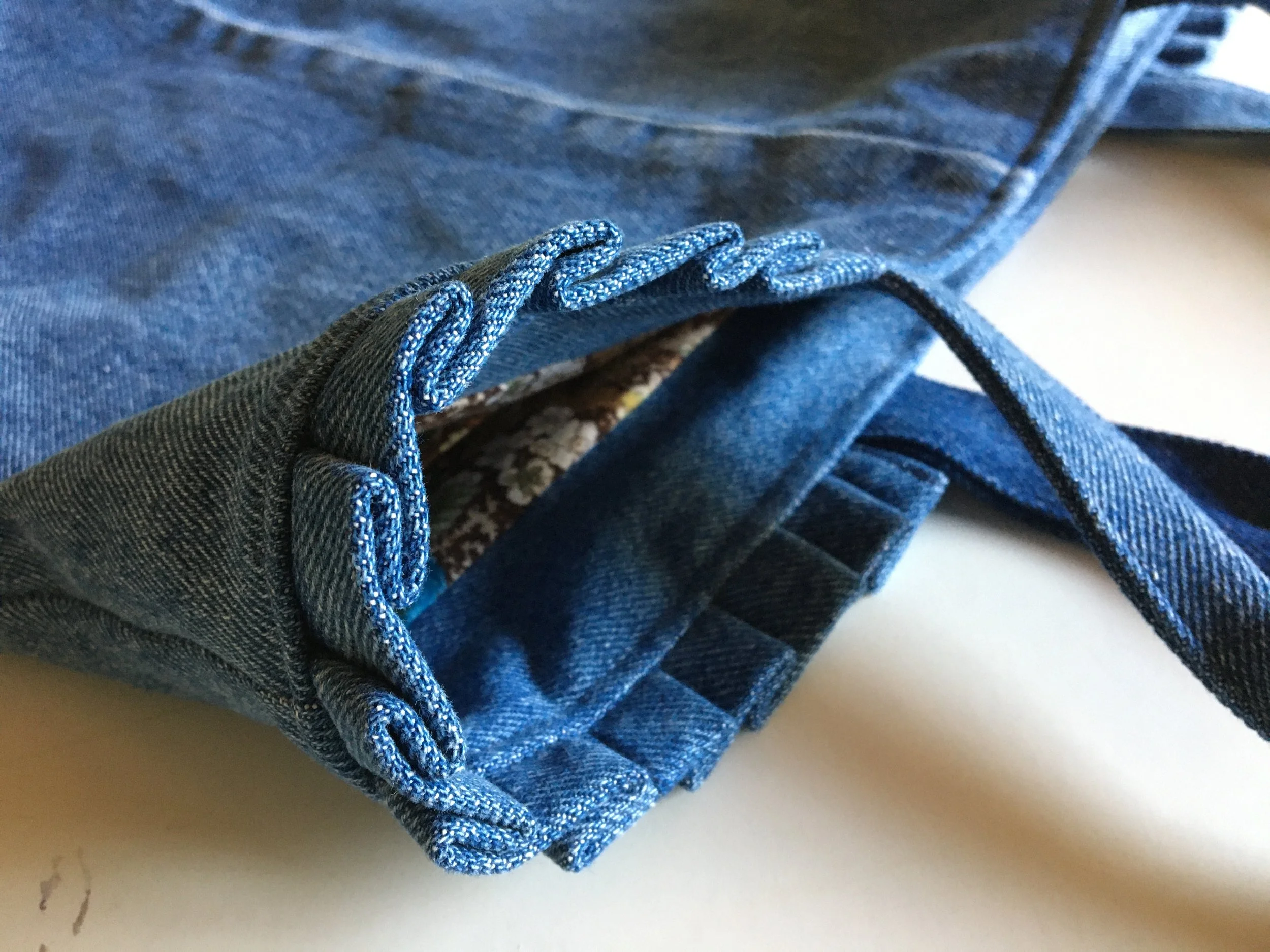 Big Useful Pouch in repurposed denim patchwork — Jeanie&Me