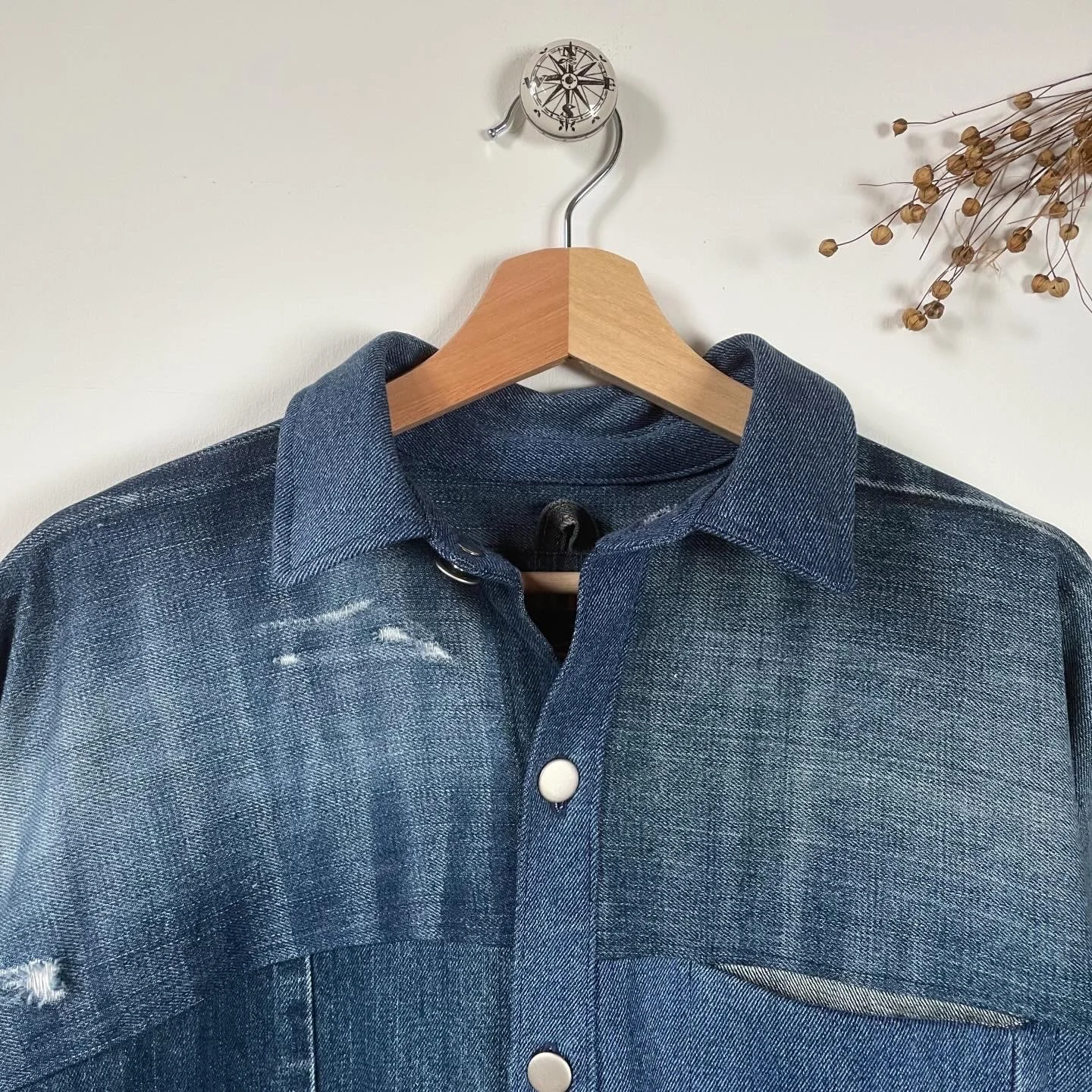 Big Useful Pouch in repurposed denim patchwork — Jeanie&Me