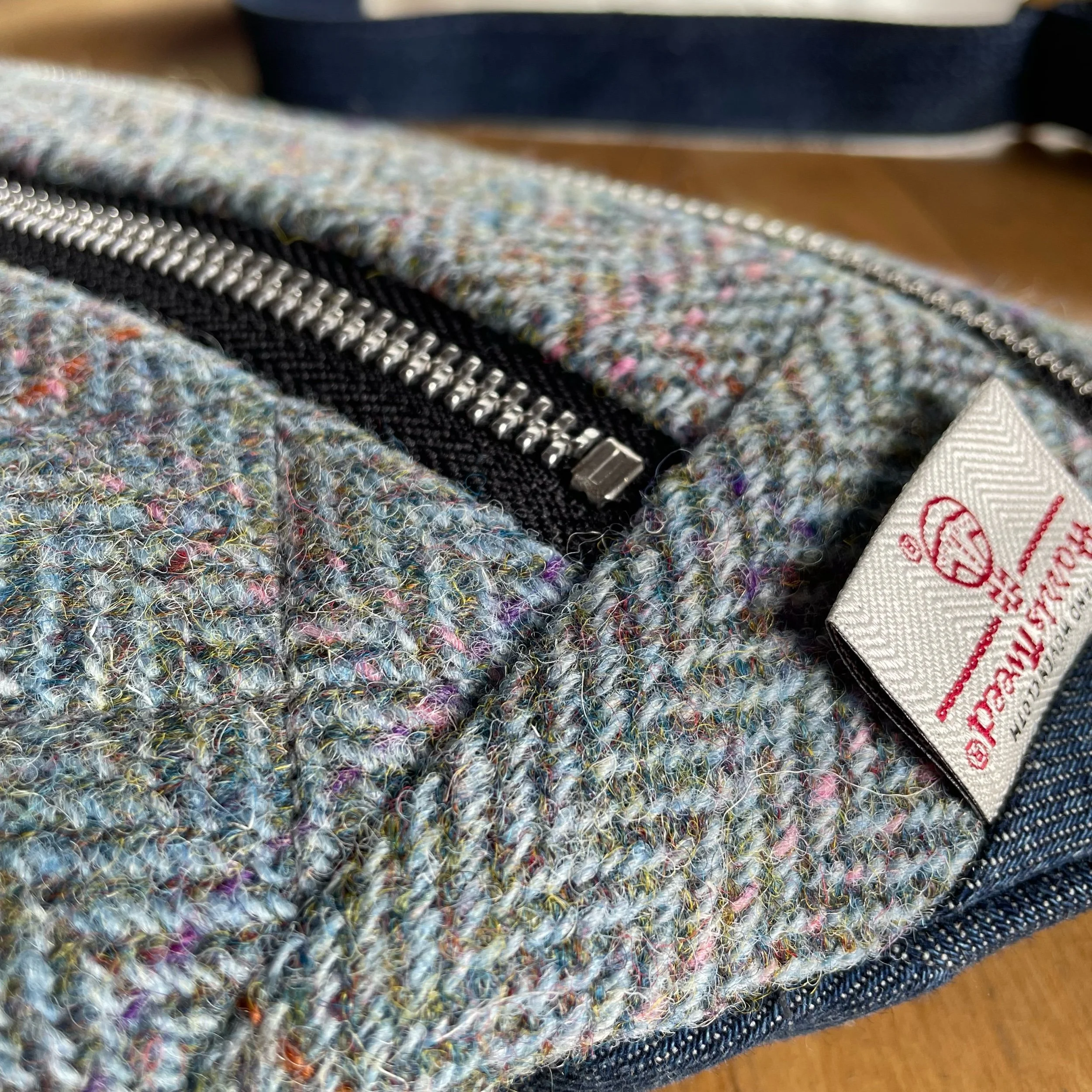 Big Useful Pouch in repurposed denim patchwork — Jeanie&Me
