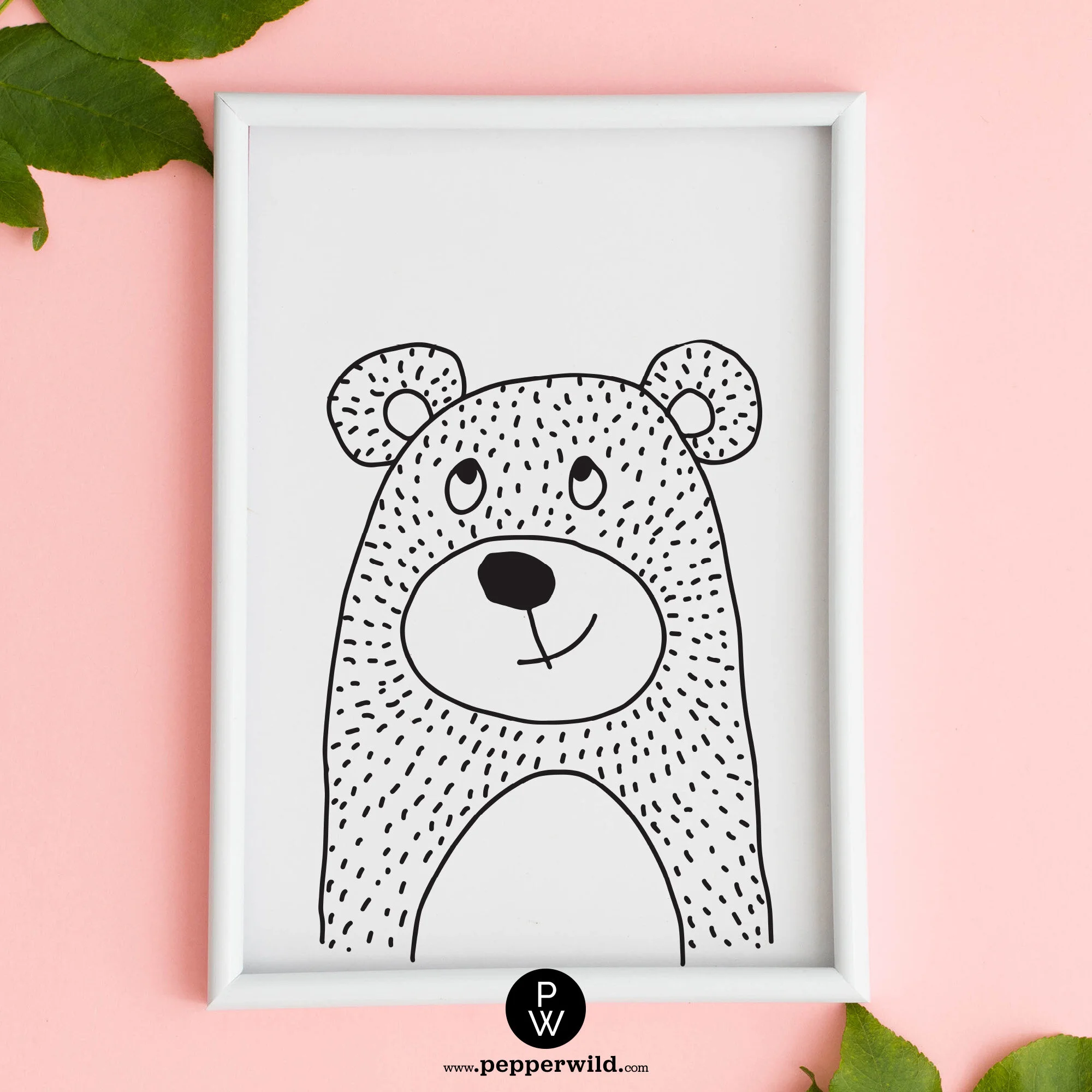 Cute Hand Drawn Bear Prints for a Woodland Animal Theme Nursery ...