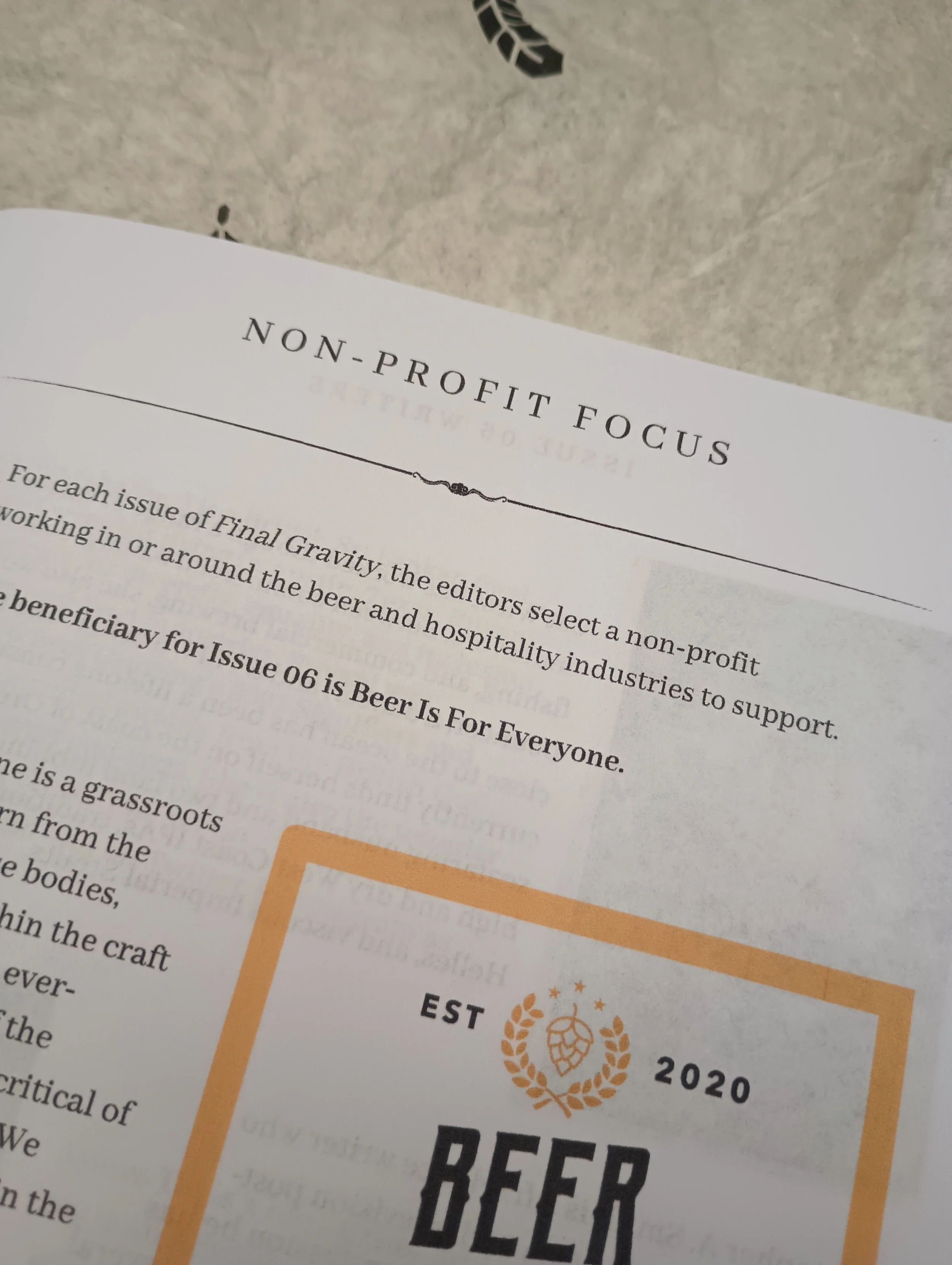 Final Gravity, A Beer Zine Issue 06 — Bean to Barstool