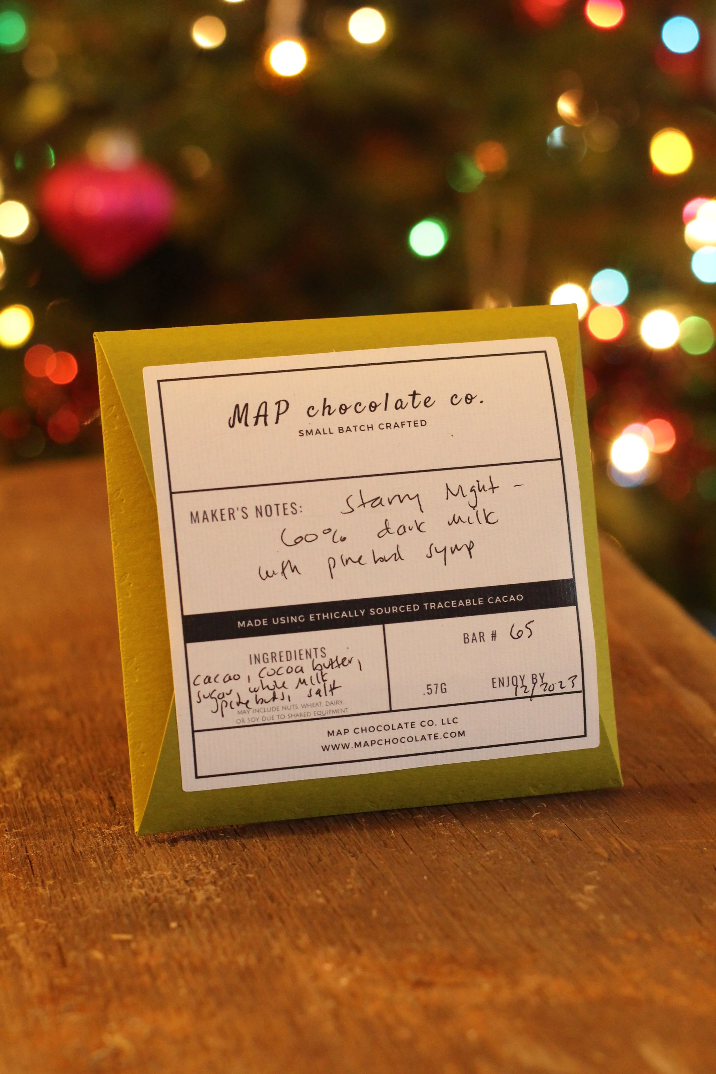 Map Chocolate's Starry Night craft chocolate bar evokes the winter ...