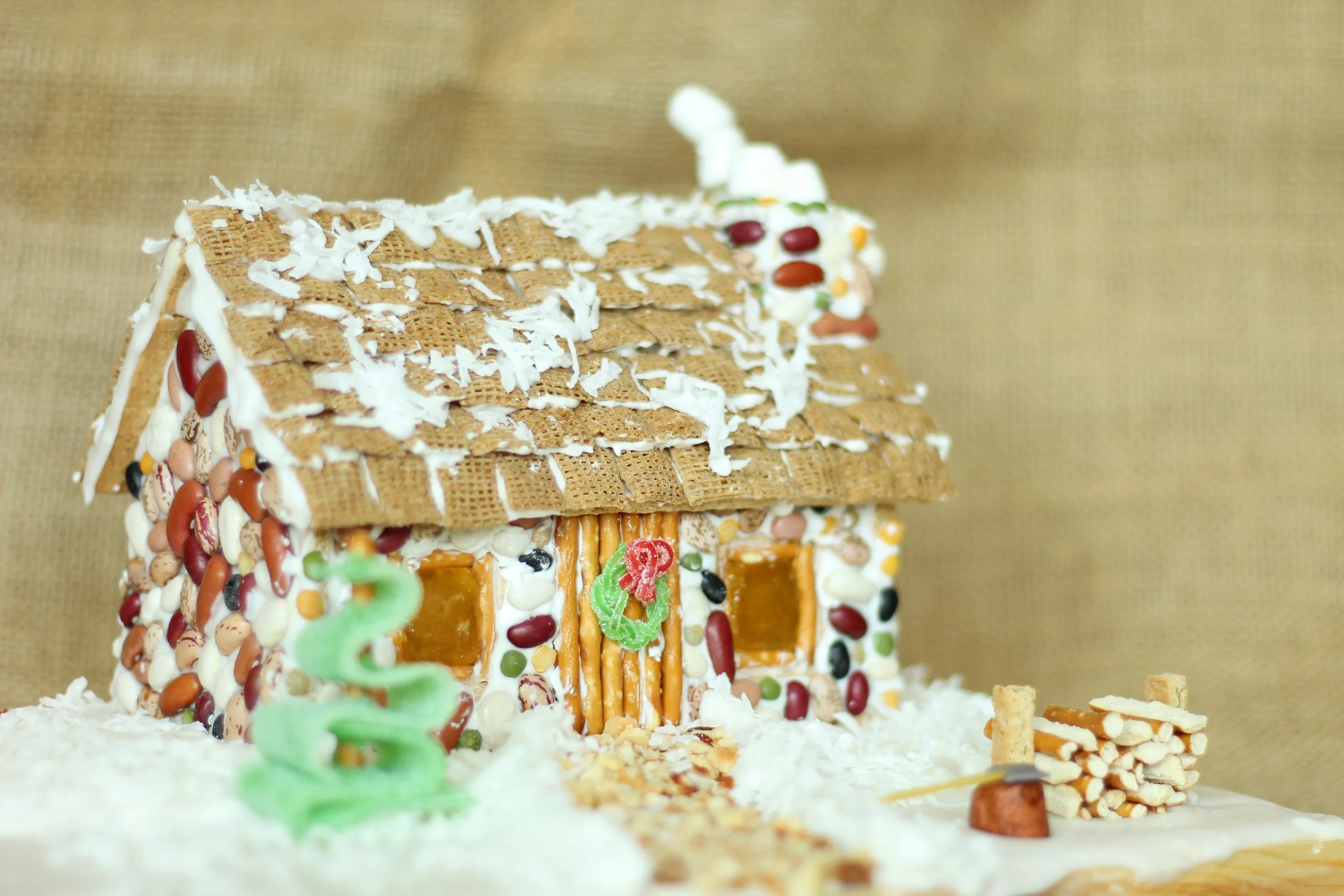 Haunted gingerbread house cabin in the woods — Bean to Barstool