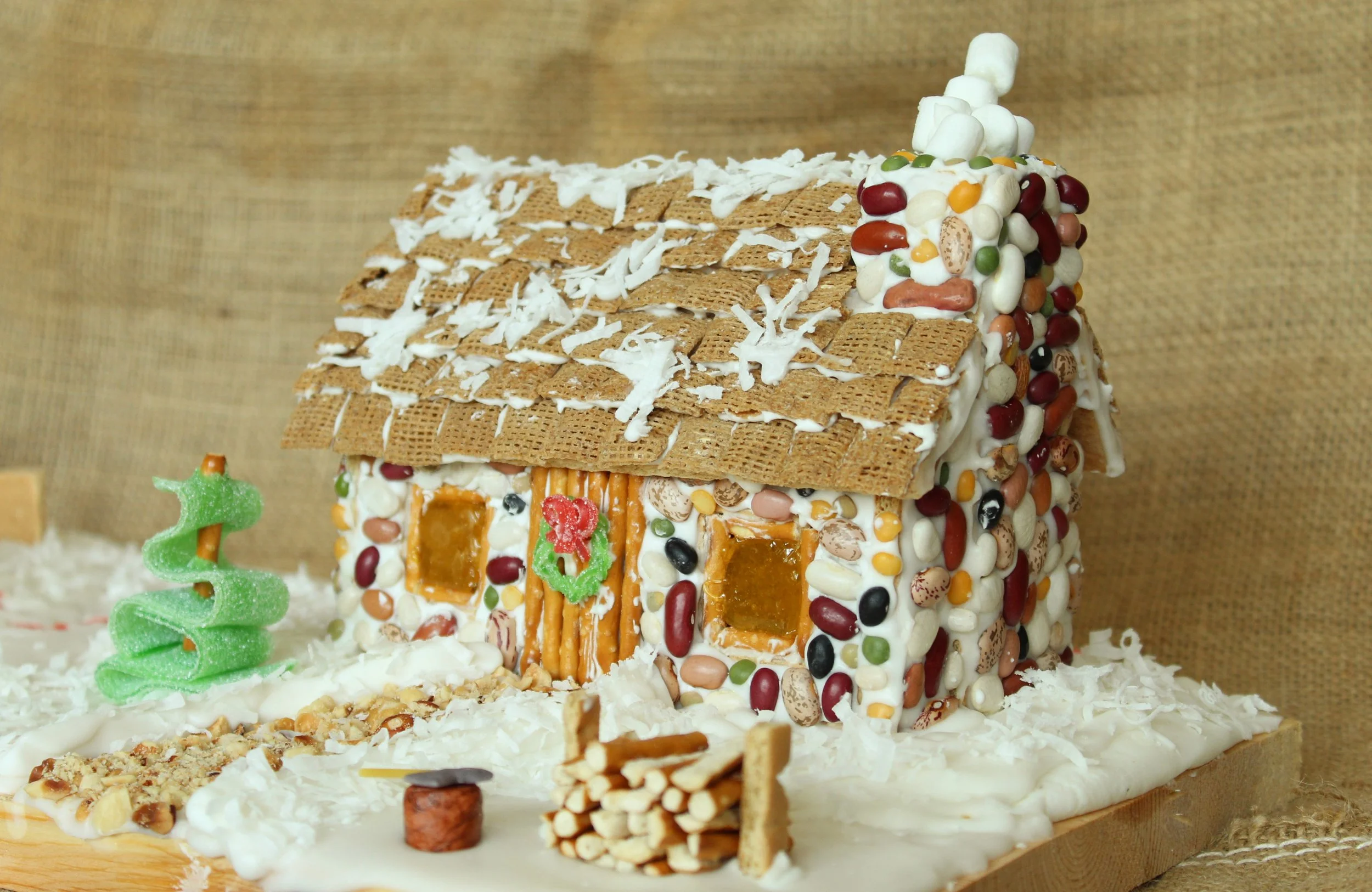 Haunted gingerbread house cabin in the woods — Bean to Barstool