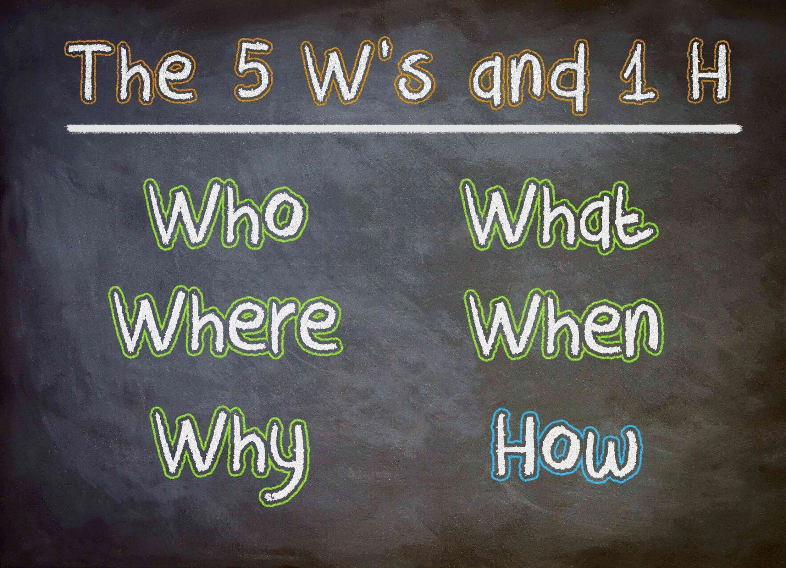 5 W And H Questions : The 5W1H Method: Elements & Example – TJHA