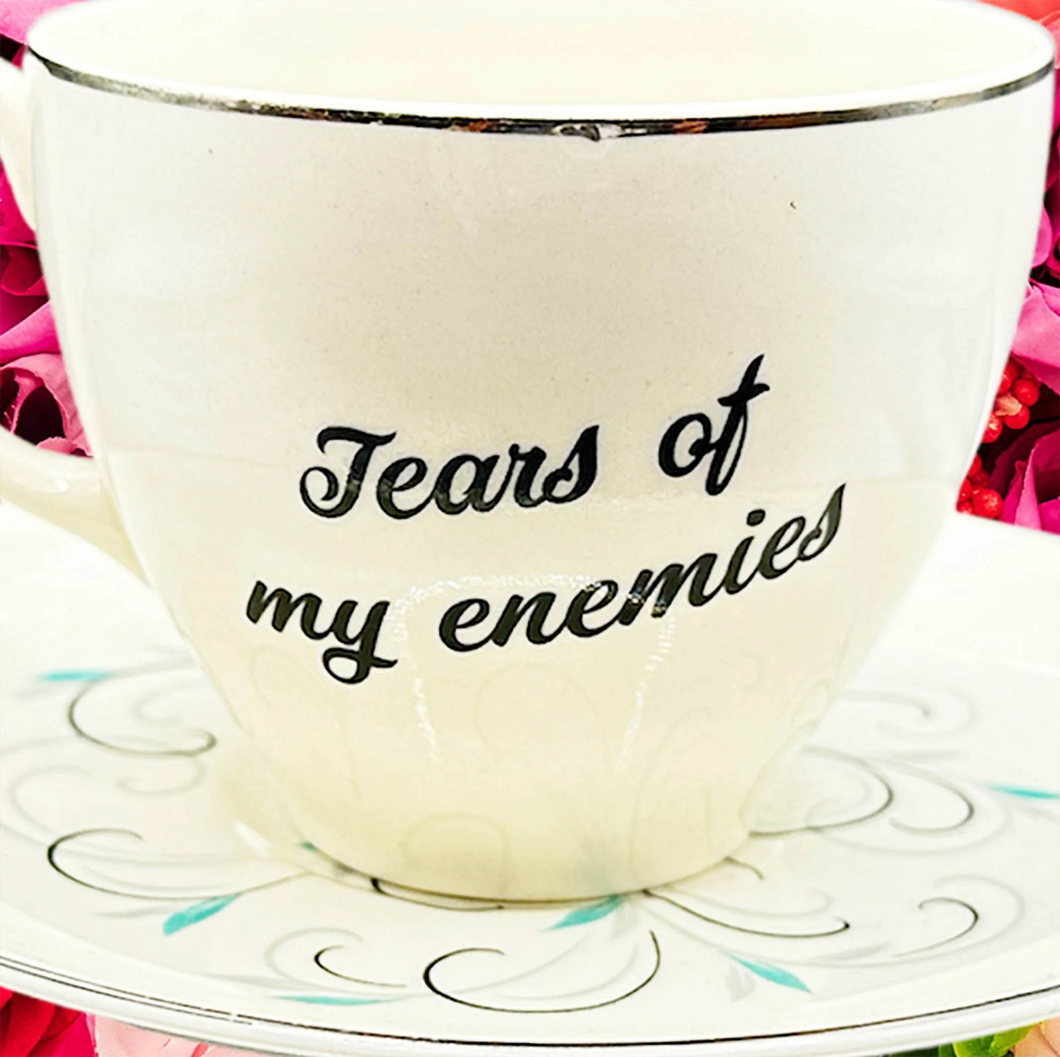 Fresh Out Of Fucks, Funny Rude Vintage Tea Cup — The Dandy Lion