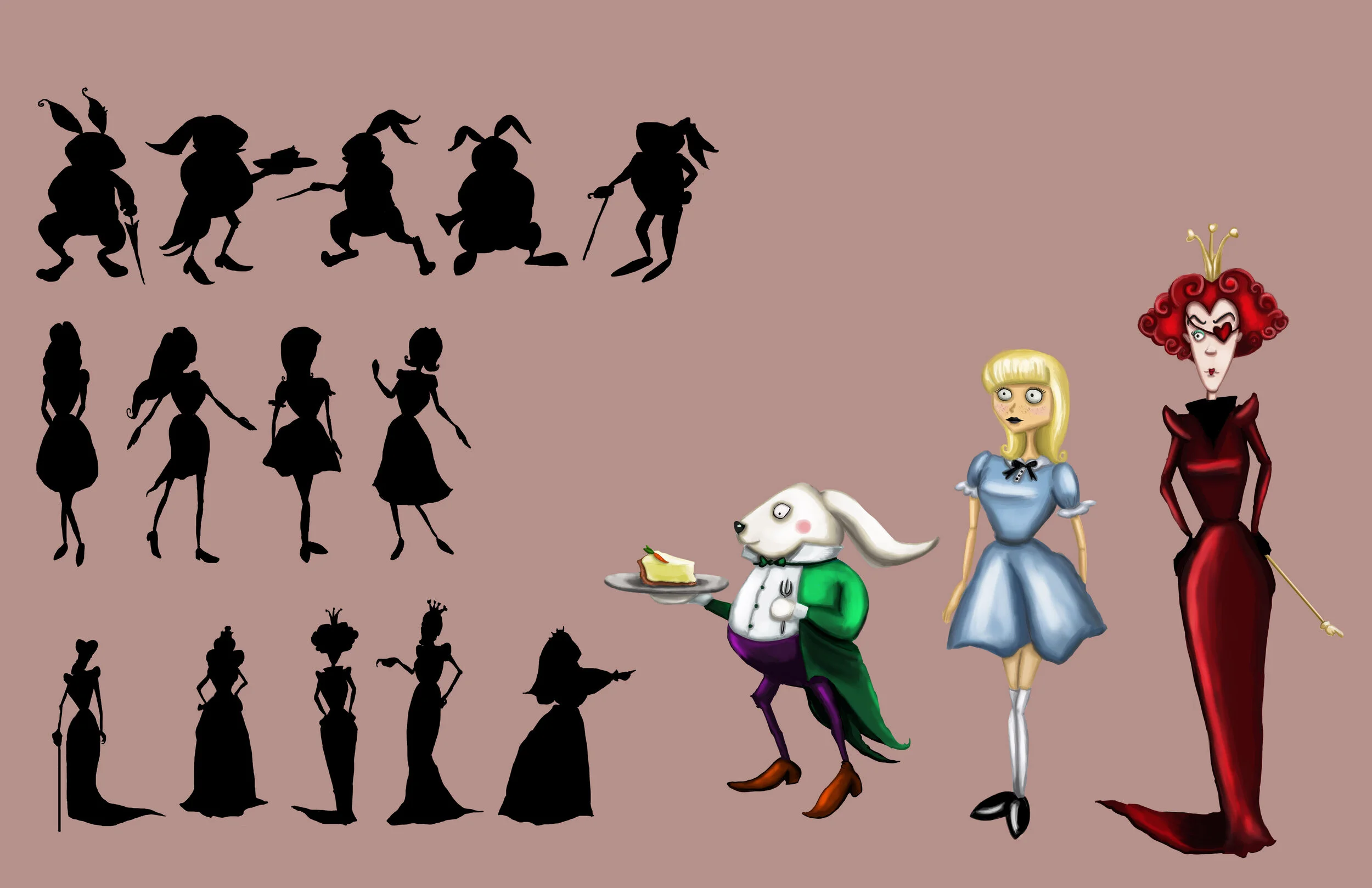 Tim Burton Alice In Wonderland Characters Drawings Alice In Wonderland
