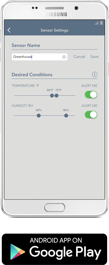 Apps for iOS and Android — SensorPush