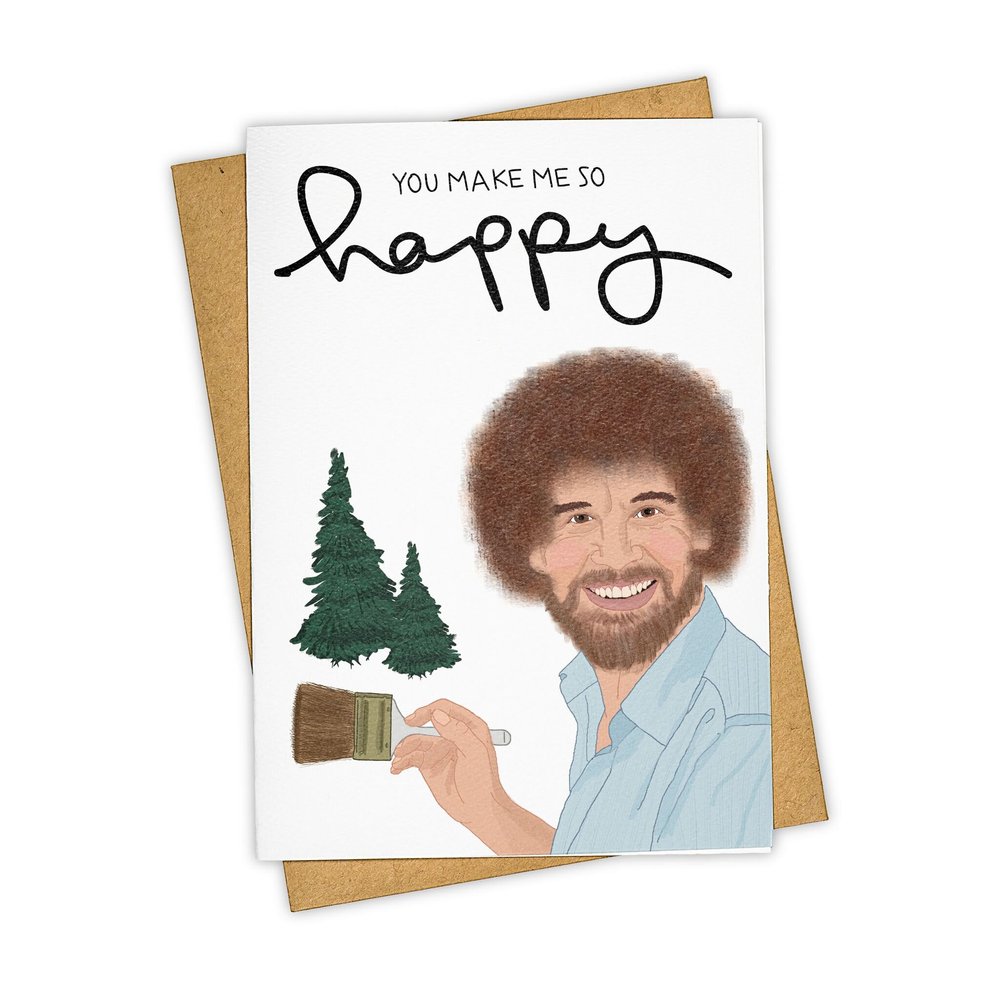 Bob Ross Birthday Card