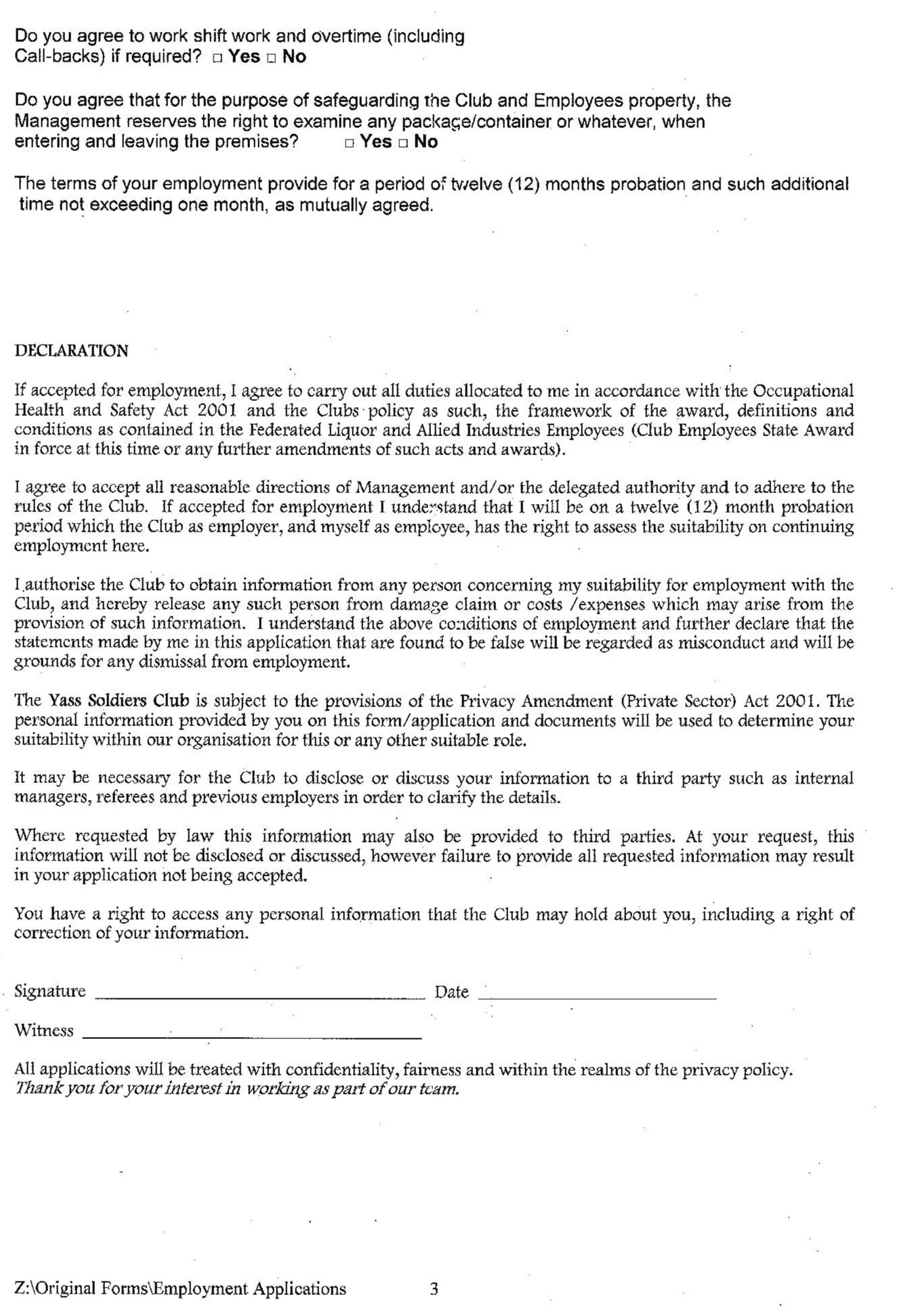 Join our team — Yass Soldiers Club