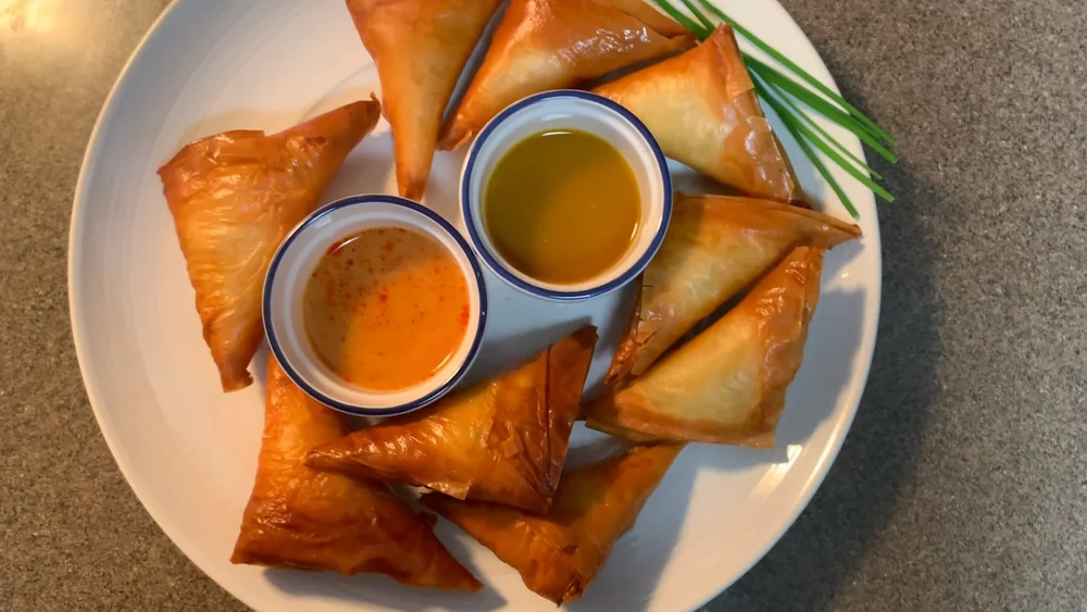 Holiday Spinach and Cheese Samosas — Cooking with Anadi