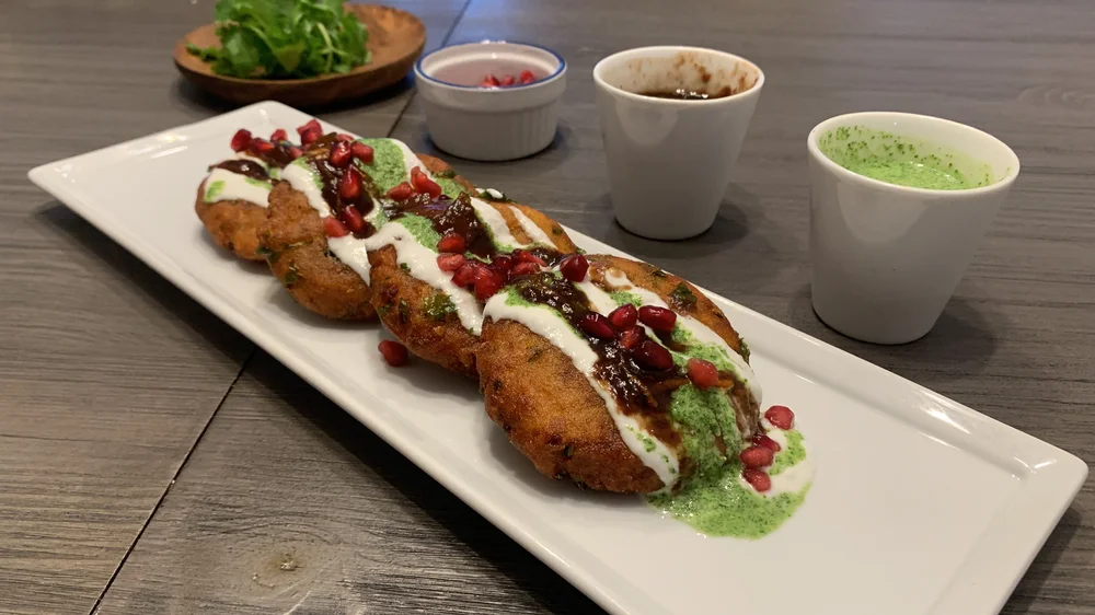 Crispy Aloo Tikki Chaat - Delhi Street-Style Potato Recipe — Cooking with Anadi