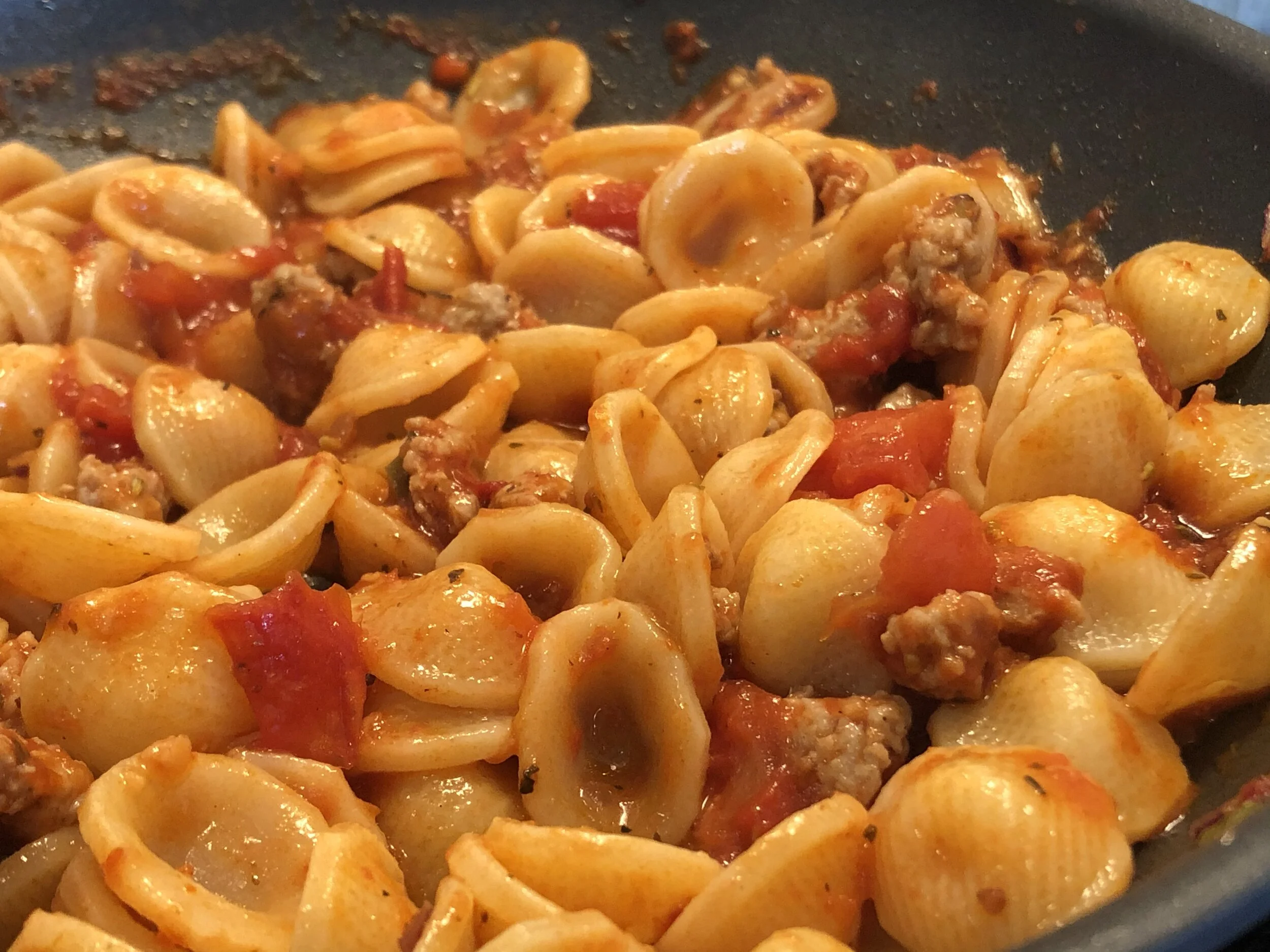 Orecchiette with Spicy Italian Turkey Sausage | Orecchiette Pasta with ...