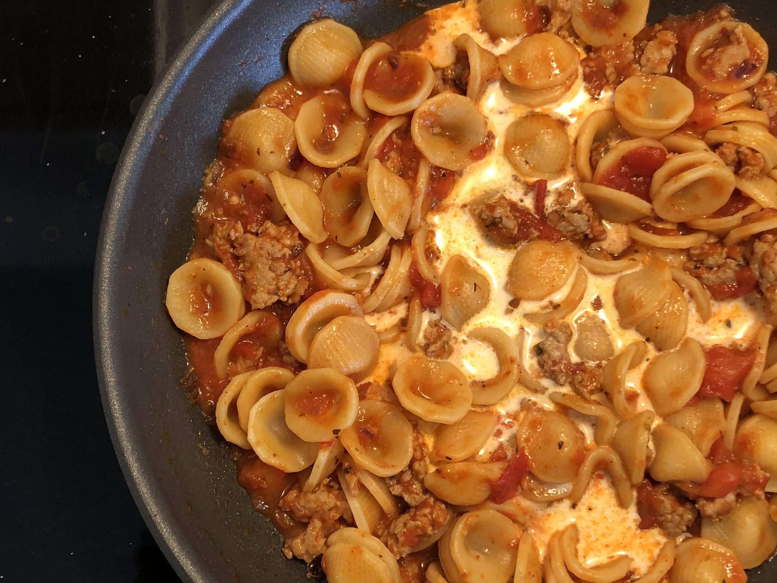 Orecchiette with Spicy Italian Turkey Sausage | Orecchiette Pasta with ...