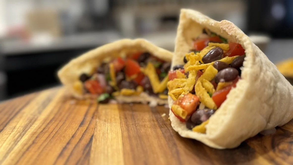 Vegan Black Bean & Corn Pita Pockets — Cooking with Anadi