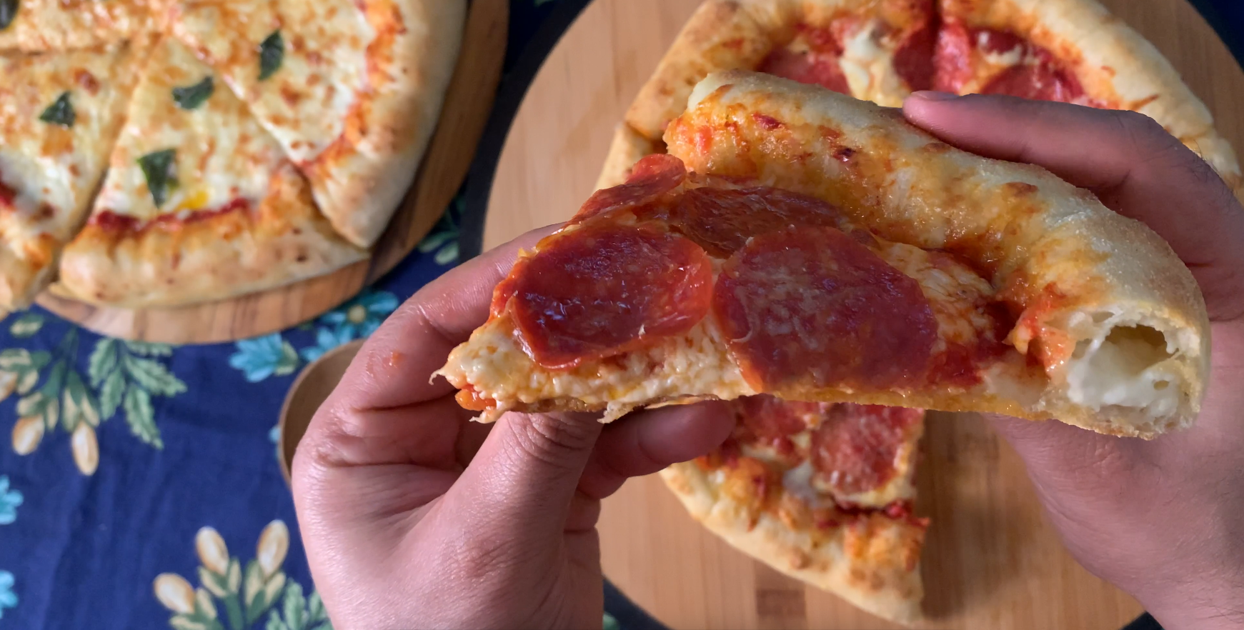 Ultra Cheesy Stuffed Crust Pizza | How to Make Stuffed Crust Pizza at ...