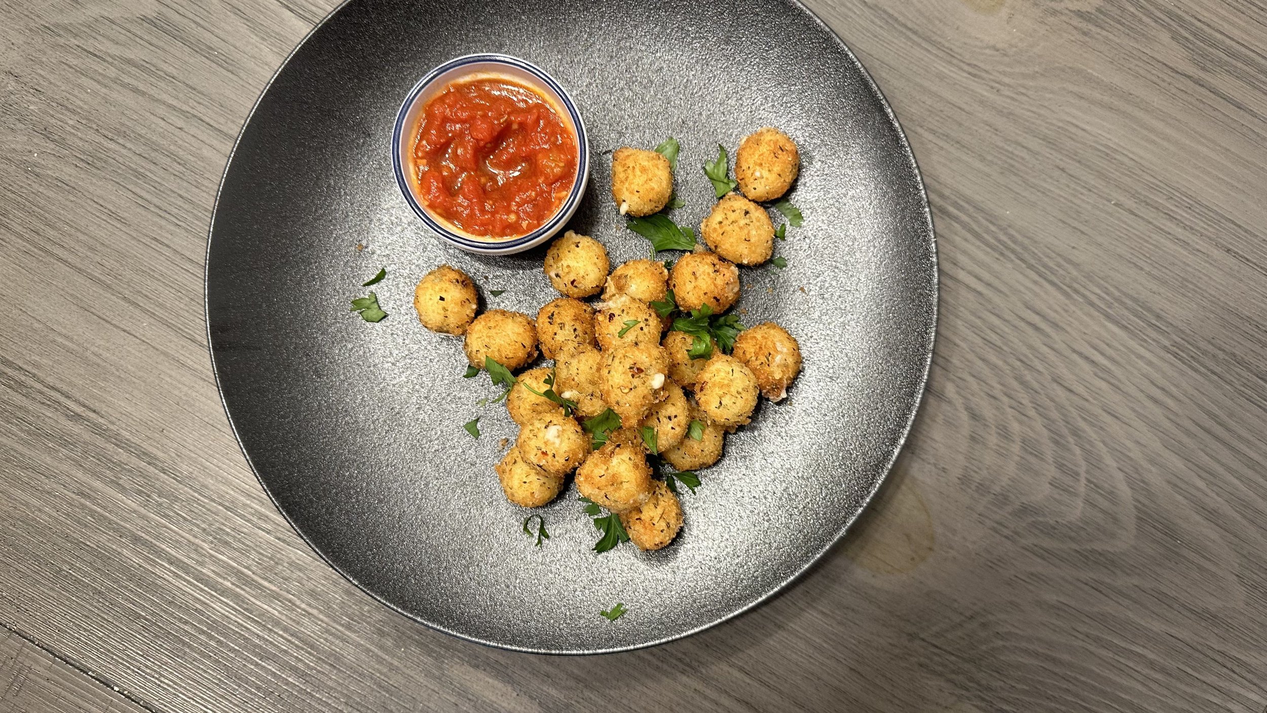 Deep Fried Crispy Mini Mozzarella Balls — Cooking with Anadi