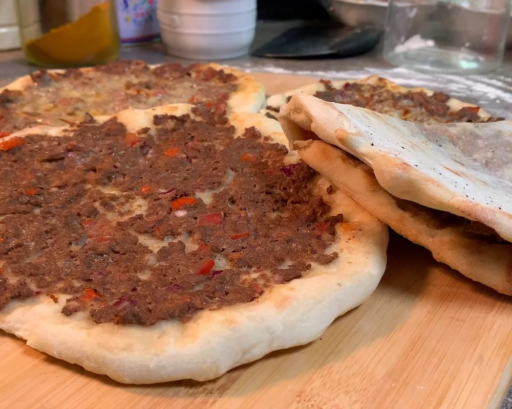 Open-Faced Lebanese Meat Pies Recipe - Lahm Bi Ajeen | How to Make ...