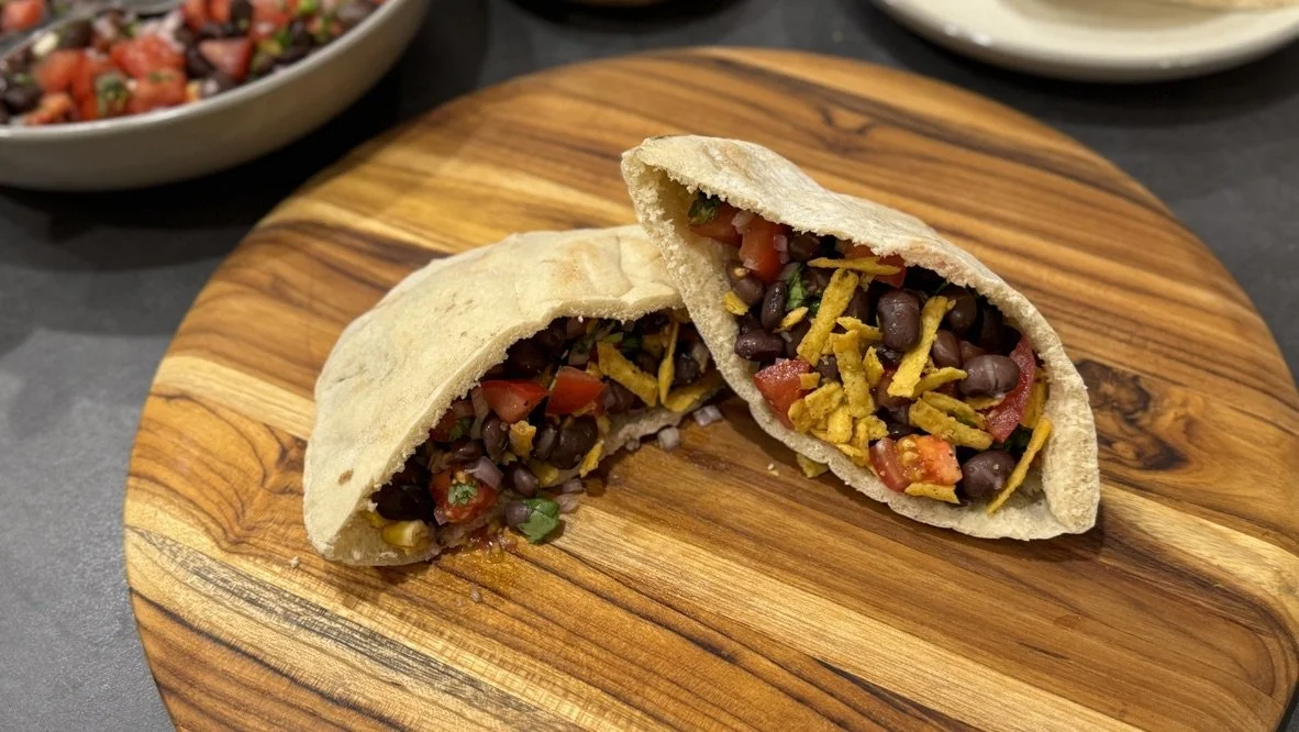 Vegan Black Bean & Corn Pita Pockets — Cooking with Anadi