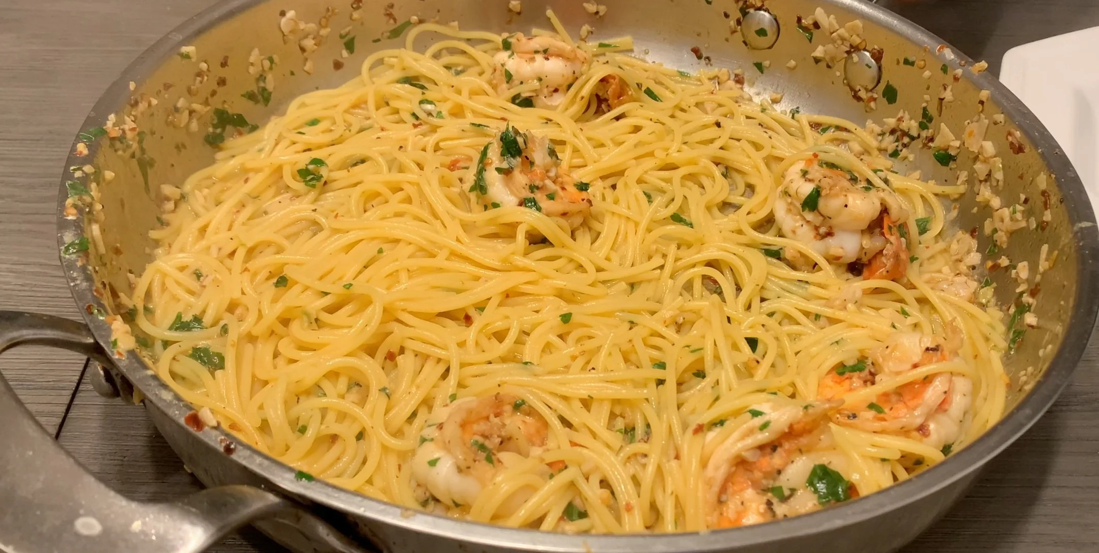 White Wine Lemon Garlic Sauce Shrimp Scampi - 15 Mins Pasta!! — Cooking ...