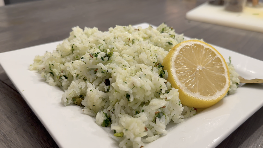 Healthy Indian-Style Cilantro-Lemon Rice | Cilantro-Lemon Rice Pulao ...
