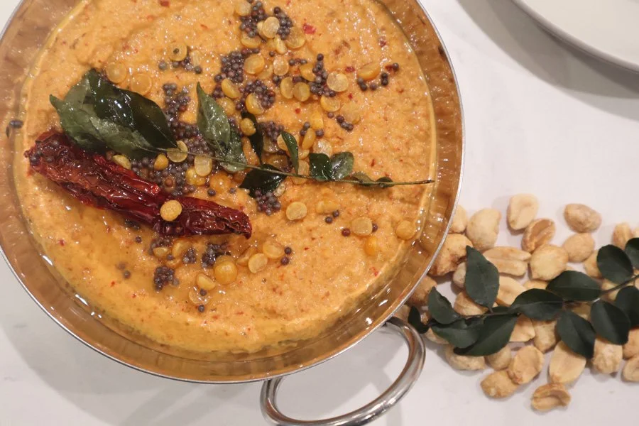 South Indian Roasted Peanut Chutney — Cooking with Anadi