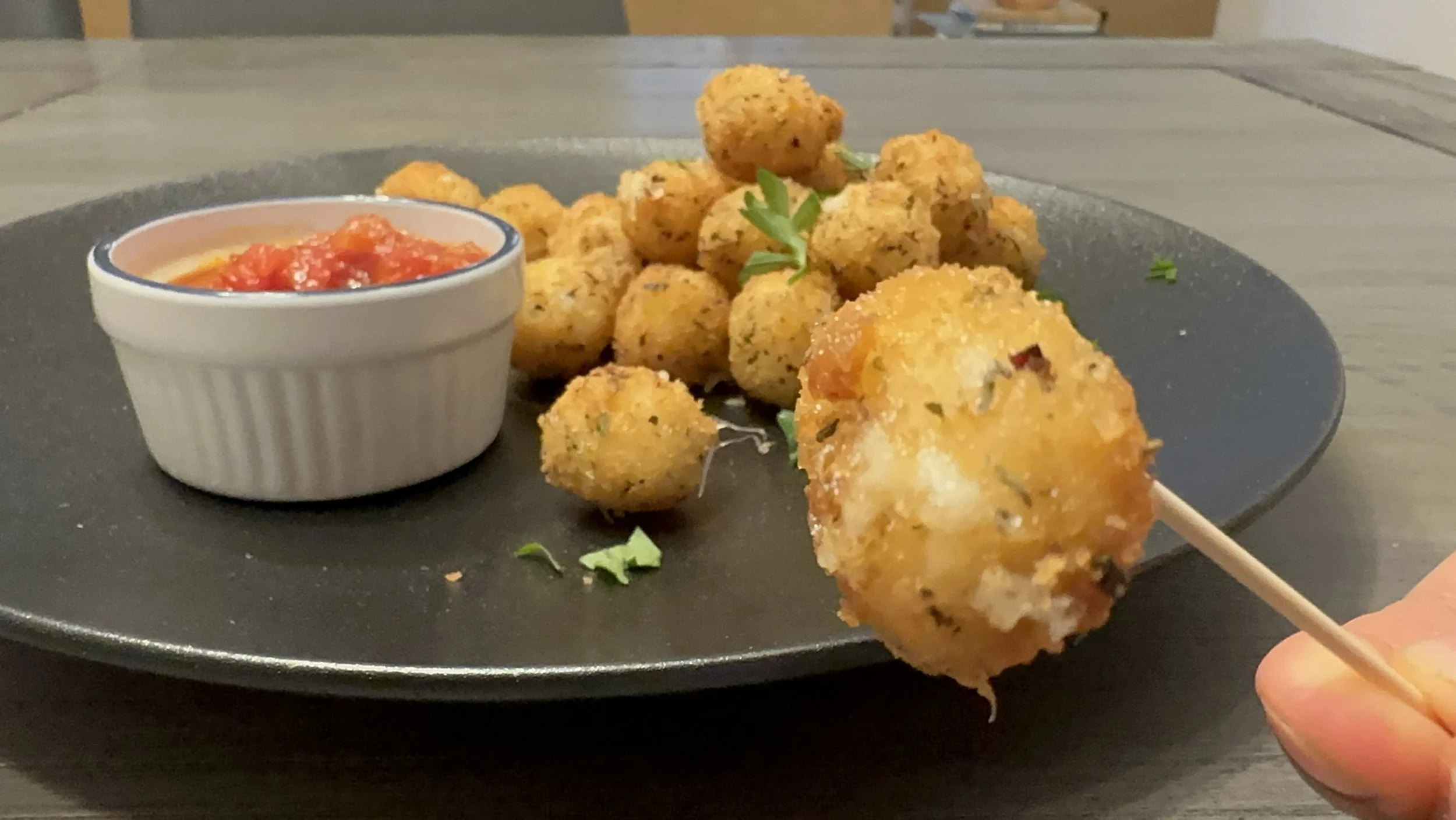 Deep Fried Crispy Mini Mozzarella Balls — Cooking with Anadi