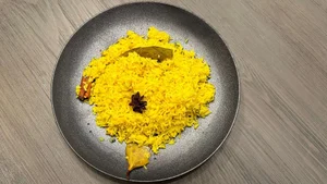 Easy Indian Turmeric Rice (Haldi Rice) — Cooking with Anadi