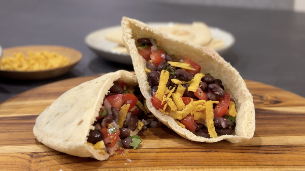 Vegan Black Bean and Corn Pita Pockets Recipe — Cooking with Anadi