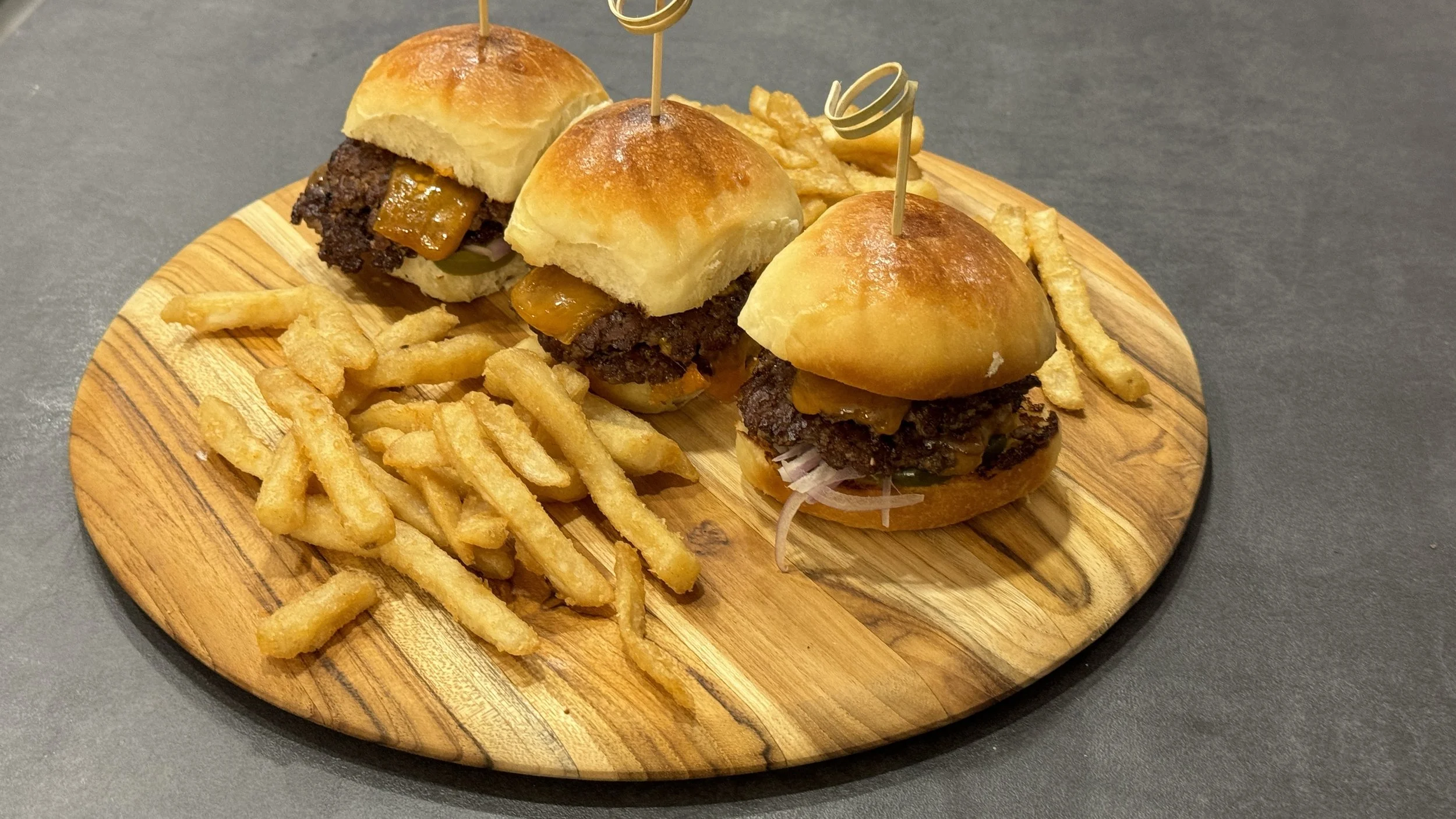 Leftover Thanksgiving Dinner Roll Smash Burger Sliders Recipe — Cooking ...