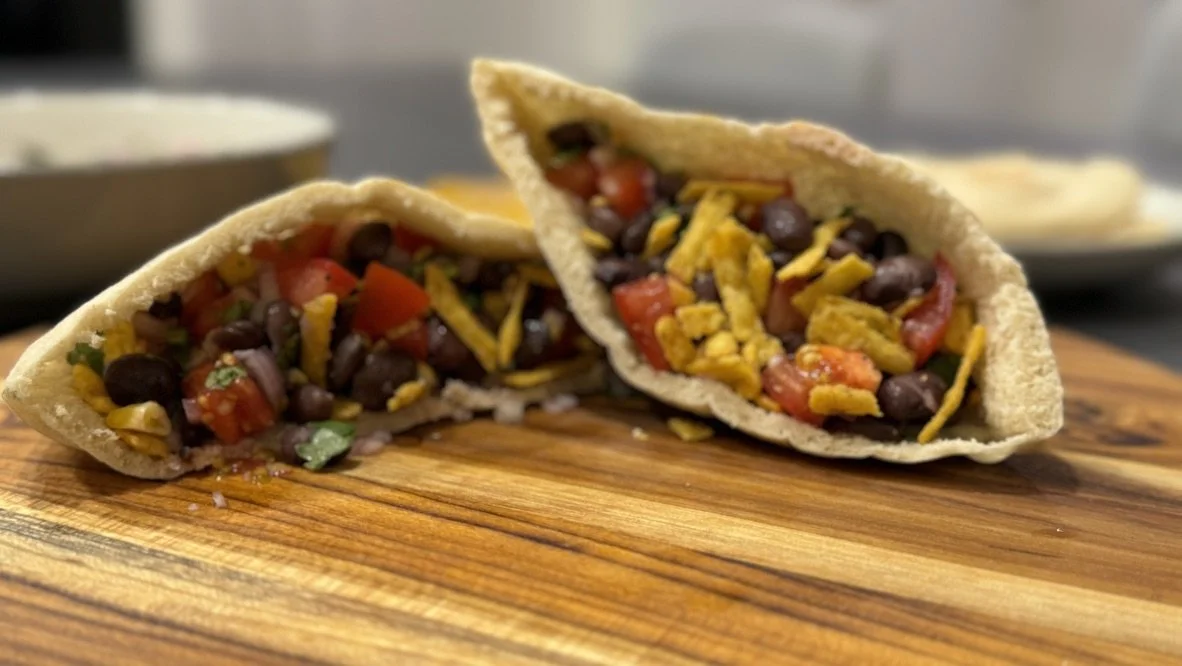 Vegan Black Bean & Corn Pita Pockets — Cooking with Anadi