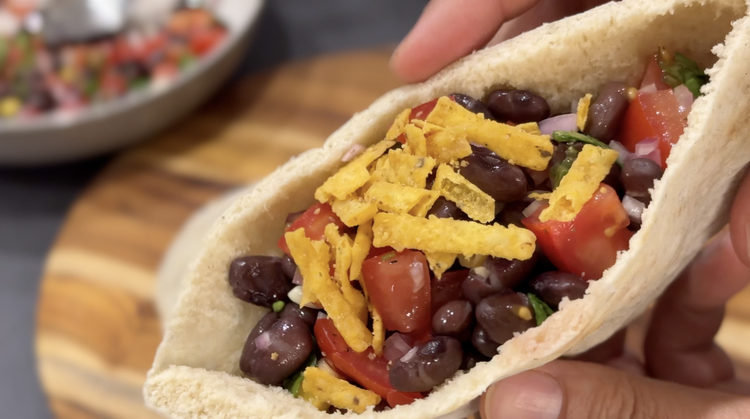 Vegan Black Bean and Corn Pita Pockets Recipe — Cooking with Anadi