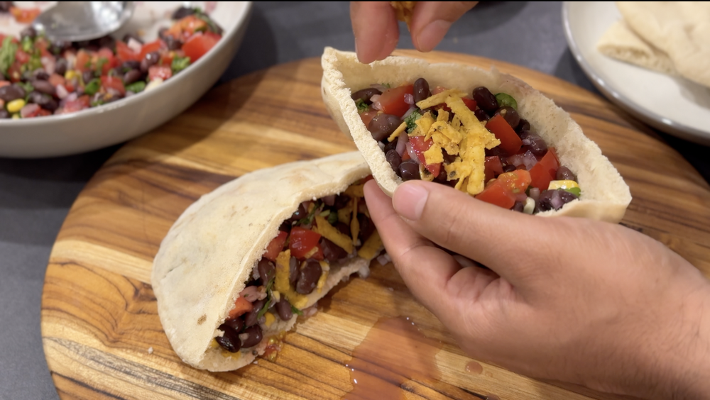 Vegan Black Bean and Corn Pita Pockets Recipe — Cooking with Anadi