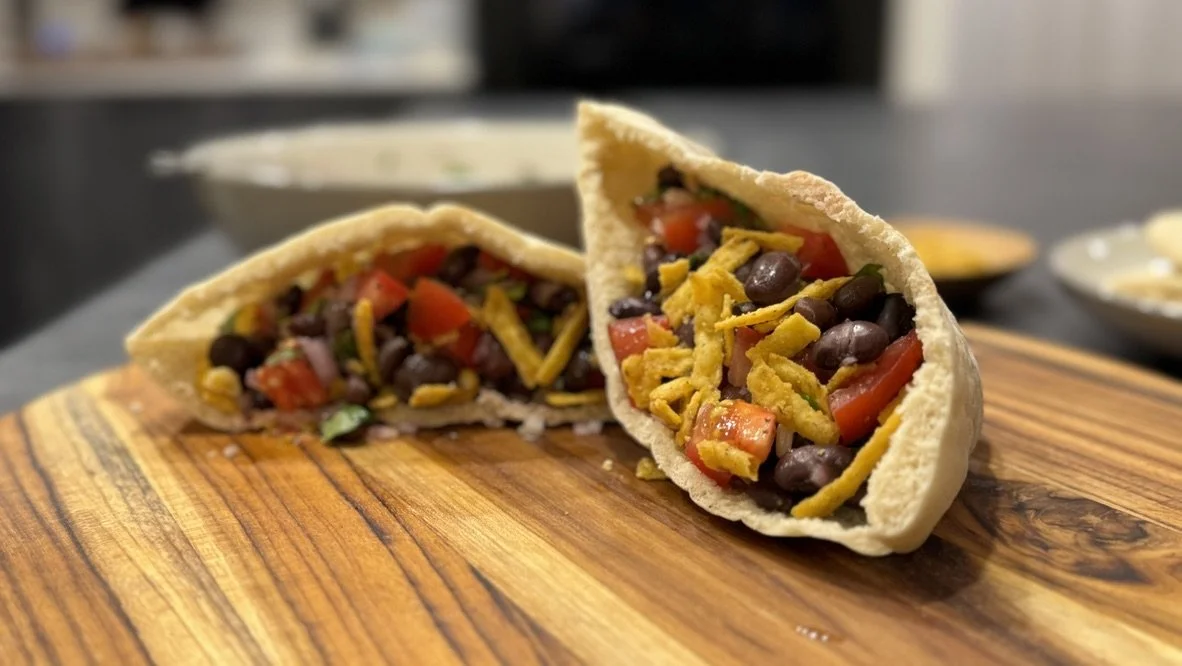 Vegan Black Bean & Corn Pita Pockets — Cooking with Anadi