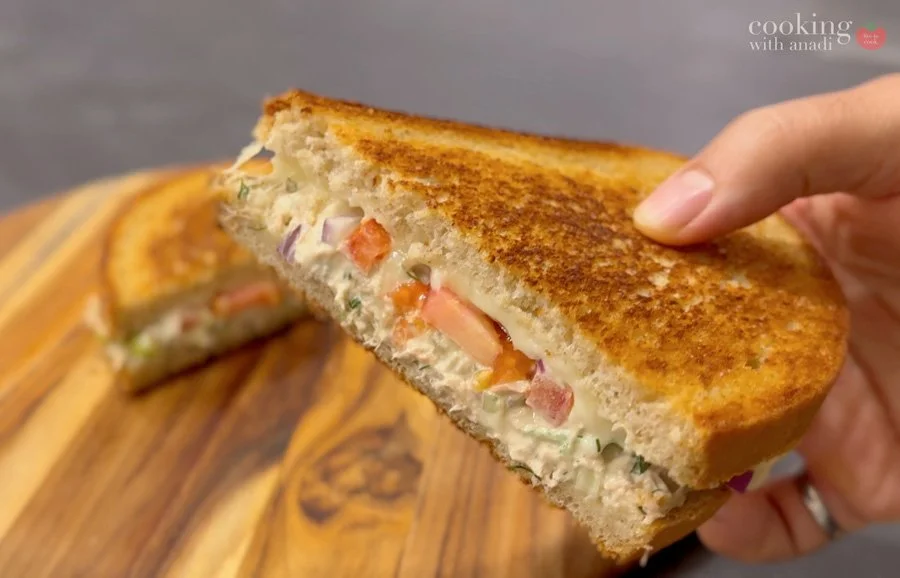 Easy Cheesy Tuna Melt Sandwiches Recipe — Cooking with Anadi