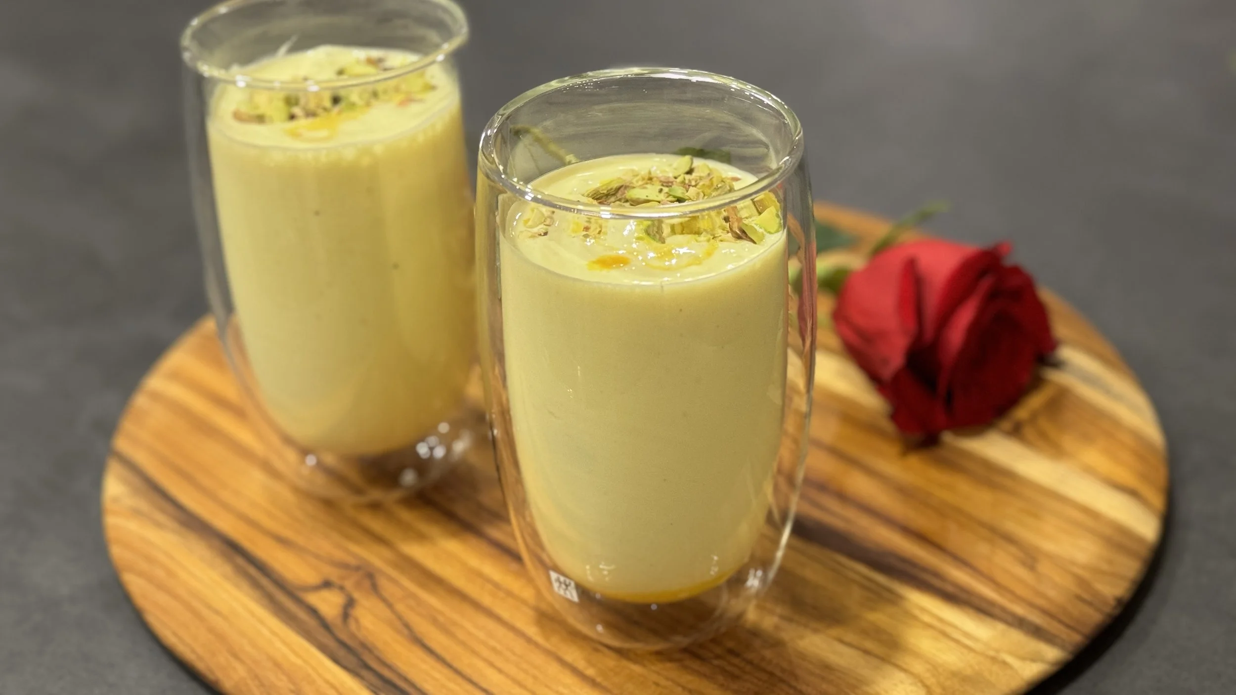 Kesar Pista Lassi - Indian Yogurt Drink with Saffron and Pistachios ...