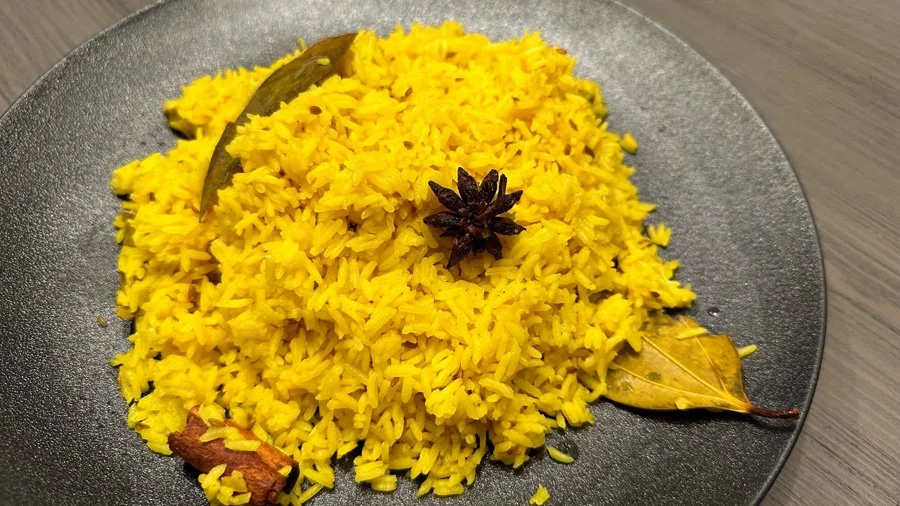 Easy Indian Turmeric Rice (Haldi Rice) — Cooking with Anadi